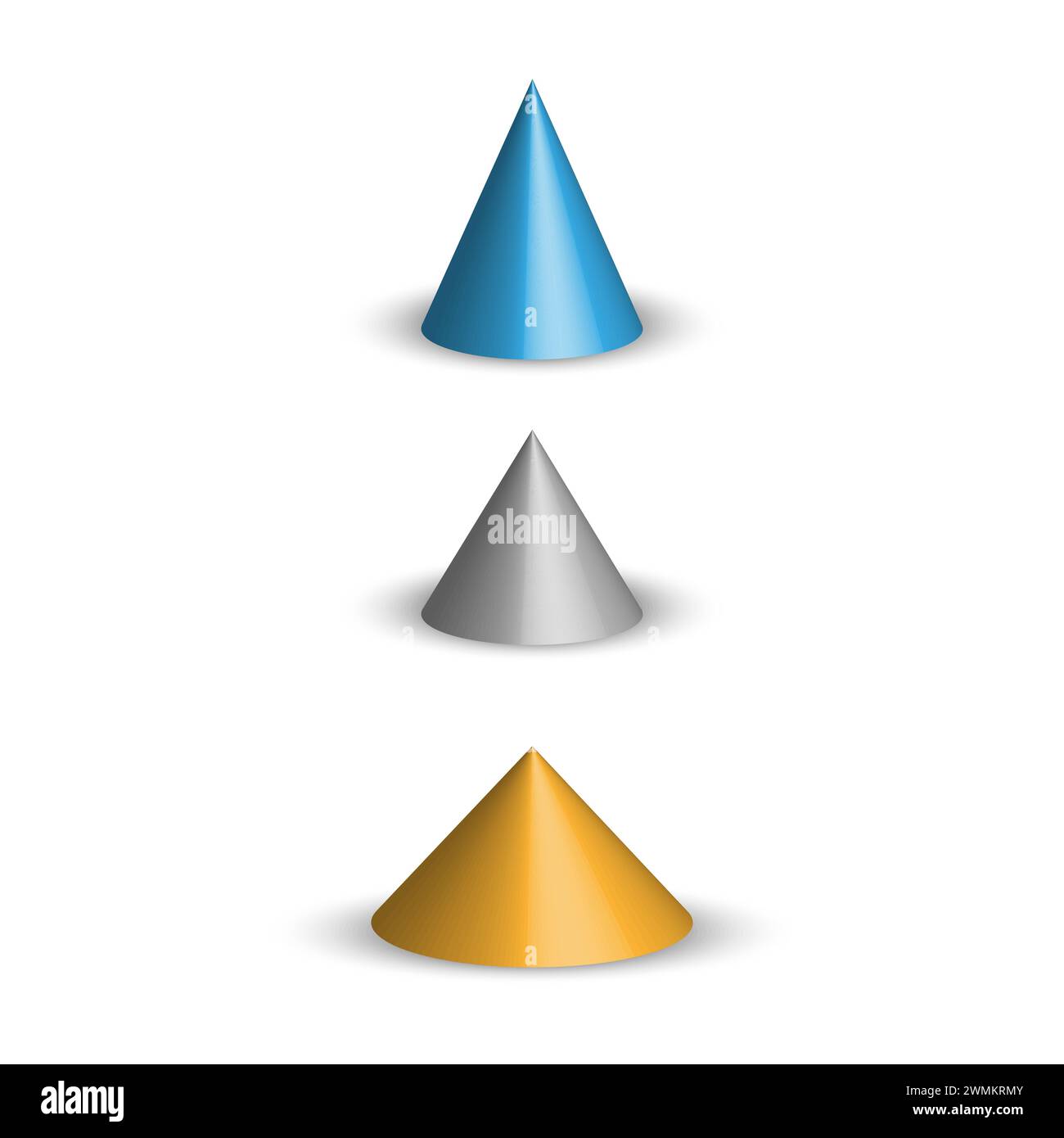 Cone color 3D geometry. Vector illustration. EPS 10 Stock Vector Image ...