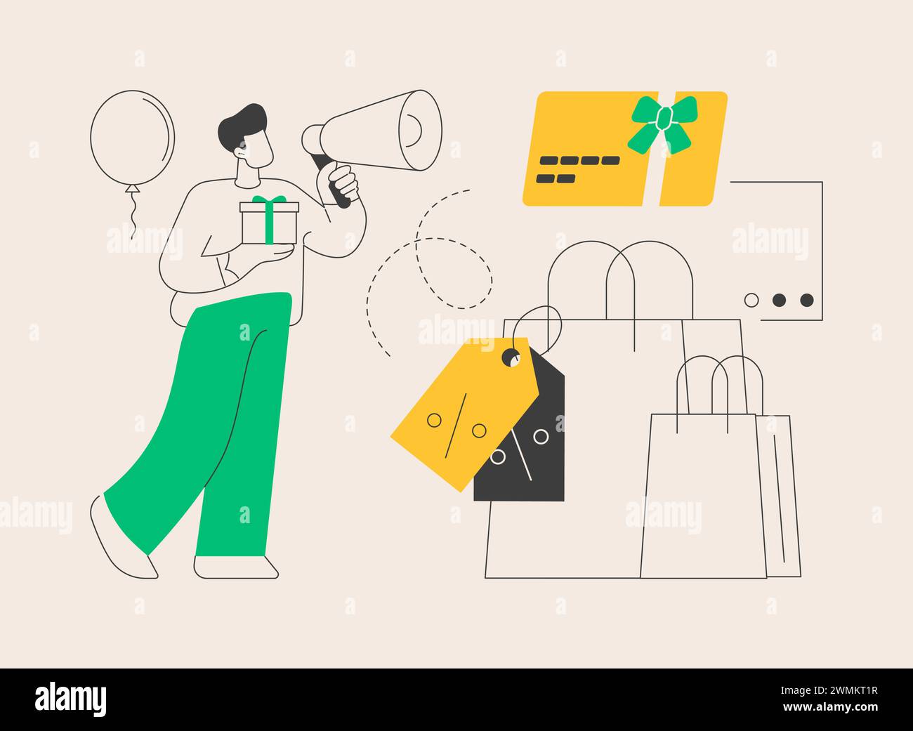 Promotional mix abstract concept vector illustration Stock Vector Image ...