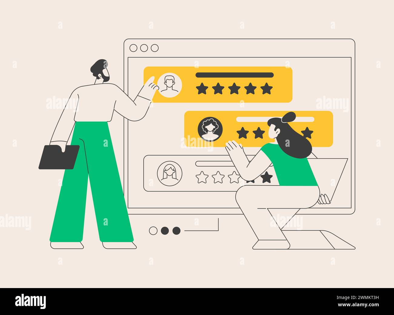 Rating site abstract concept vector illustration Stock Vector Image ...