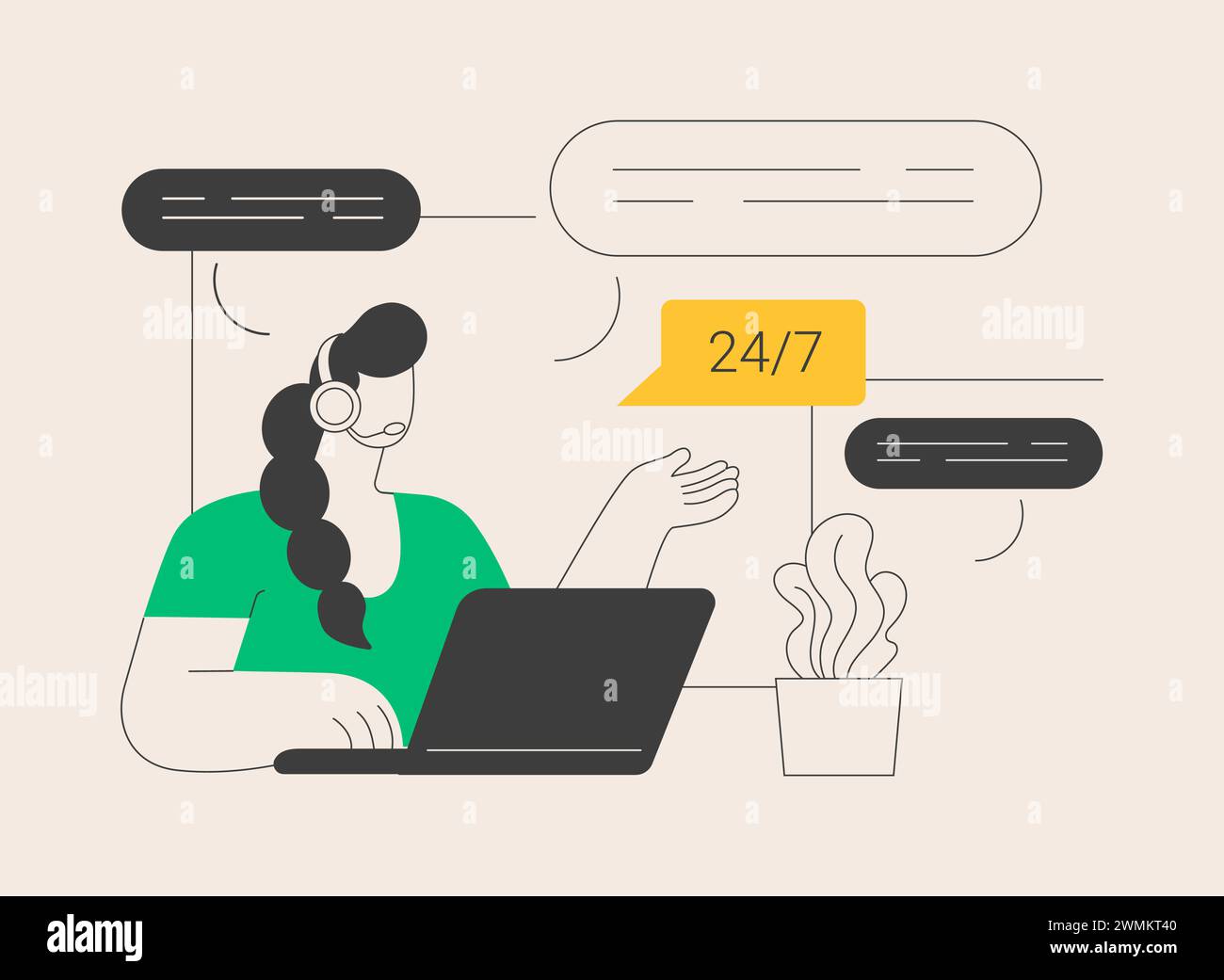 Customer care abstract concept vector illustration Stock Vector Image ...