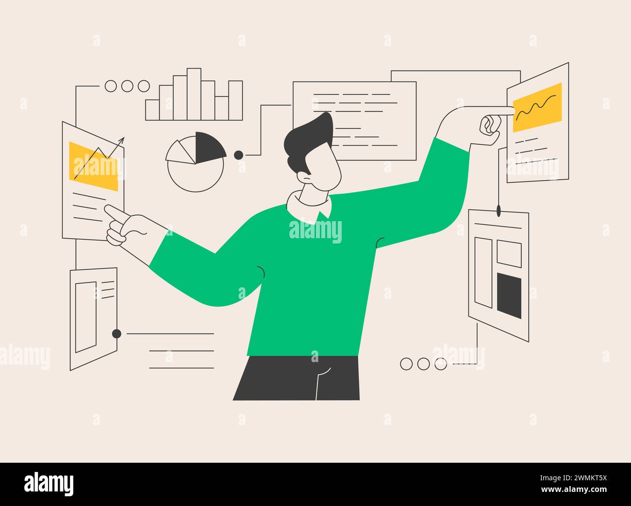 Business statistics abstract concept vector illustration Stock Vector ...