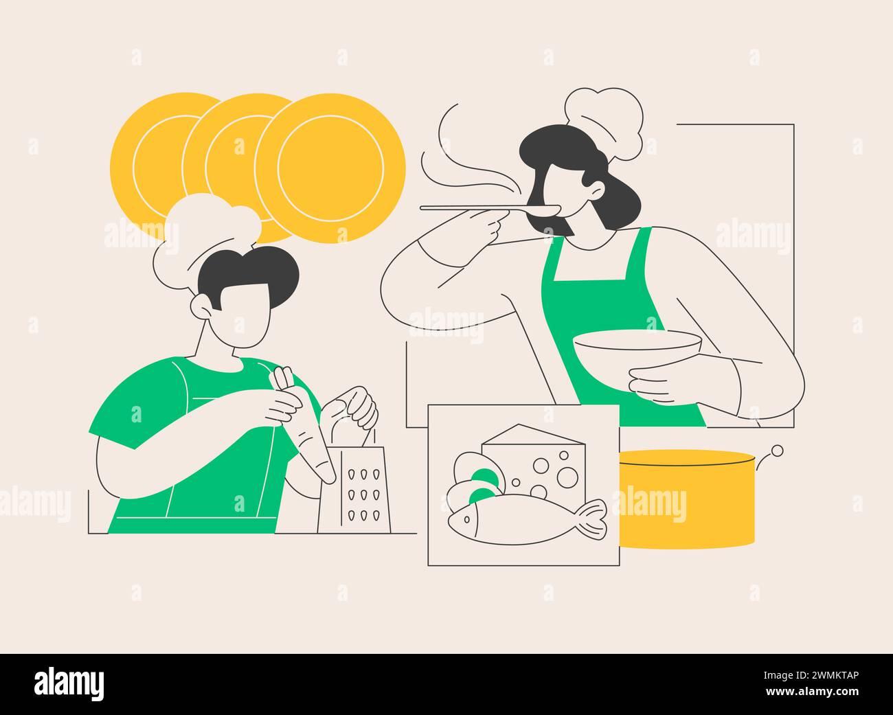 Cooking camp abstract concept vector illustration Stock Vector Image ...