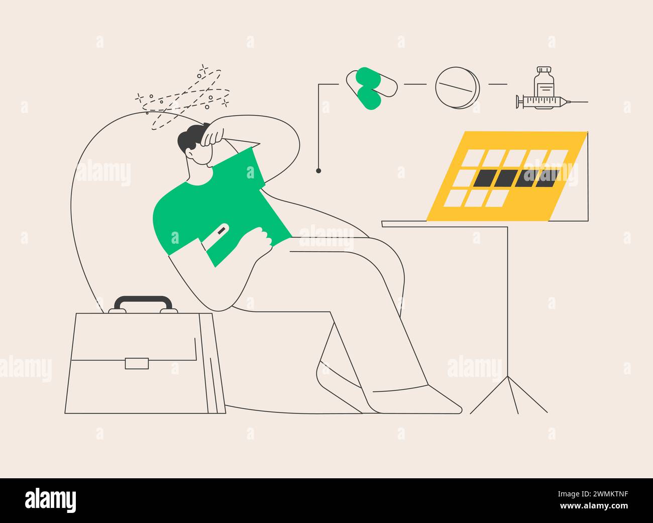 Sick leave abstract concept vector illustration Stock Vector Image ...