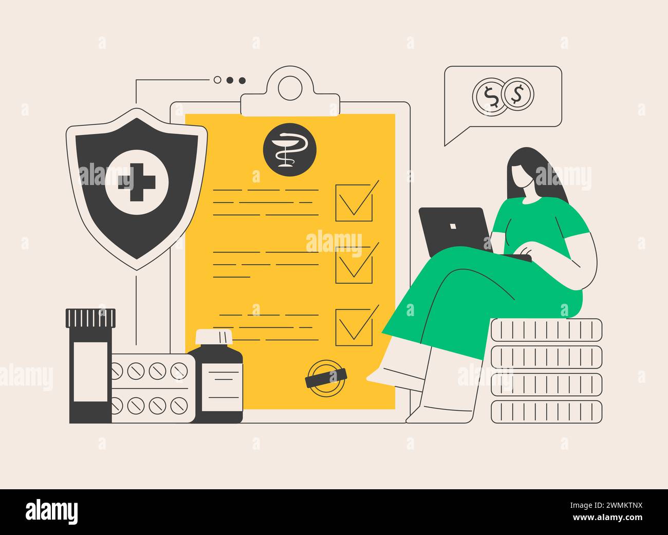 Health insurance abstract concept vector illustration Stock Vector ...