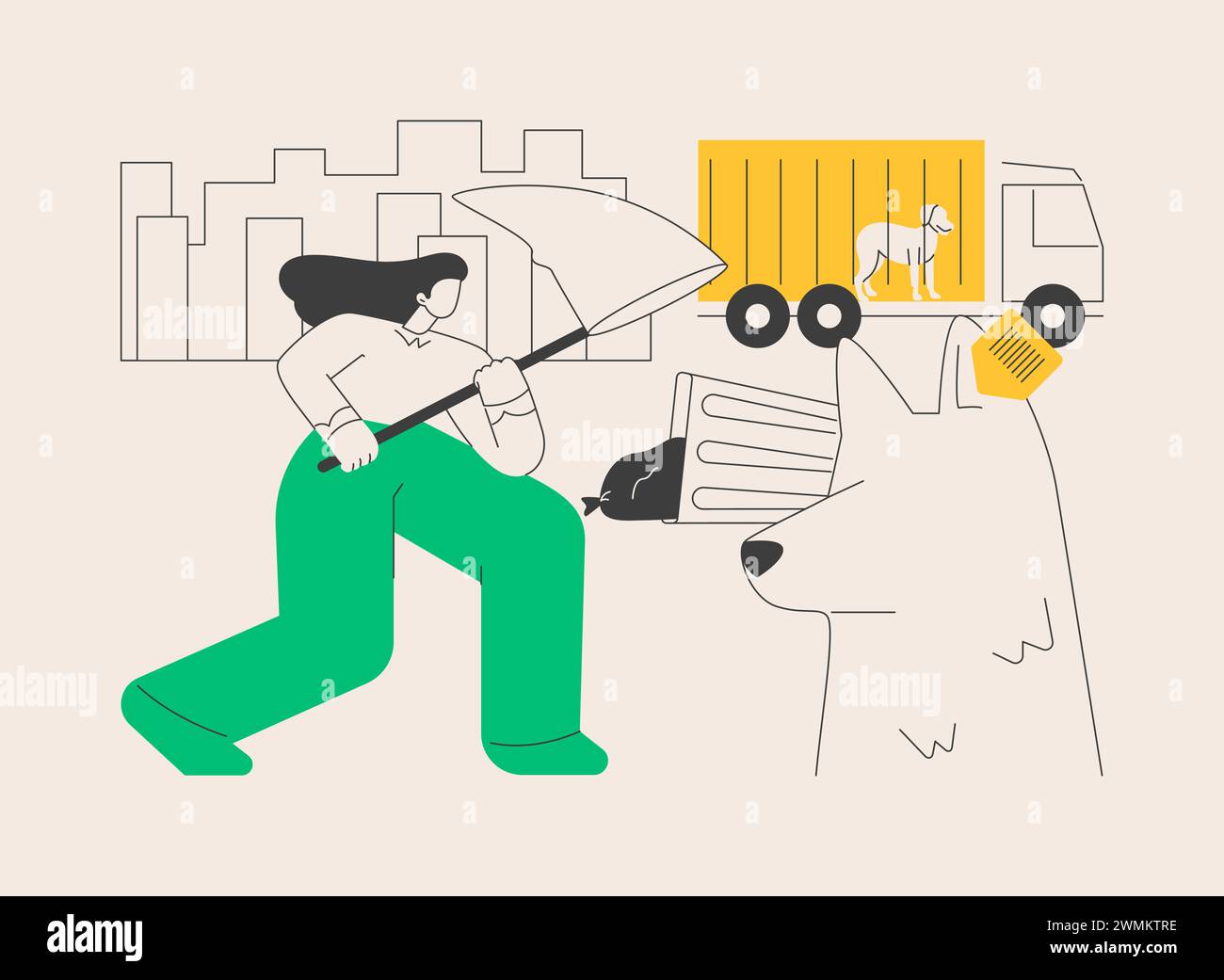 Animal control service abstract concept vector illustration Stock ...