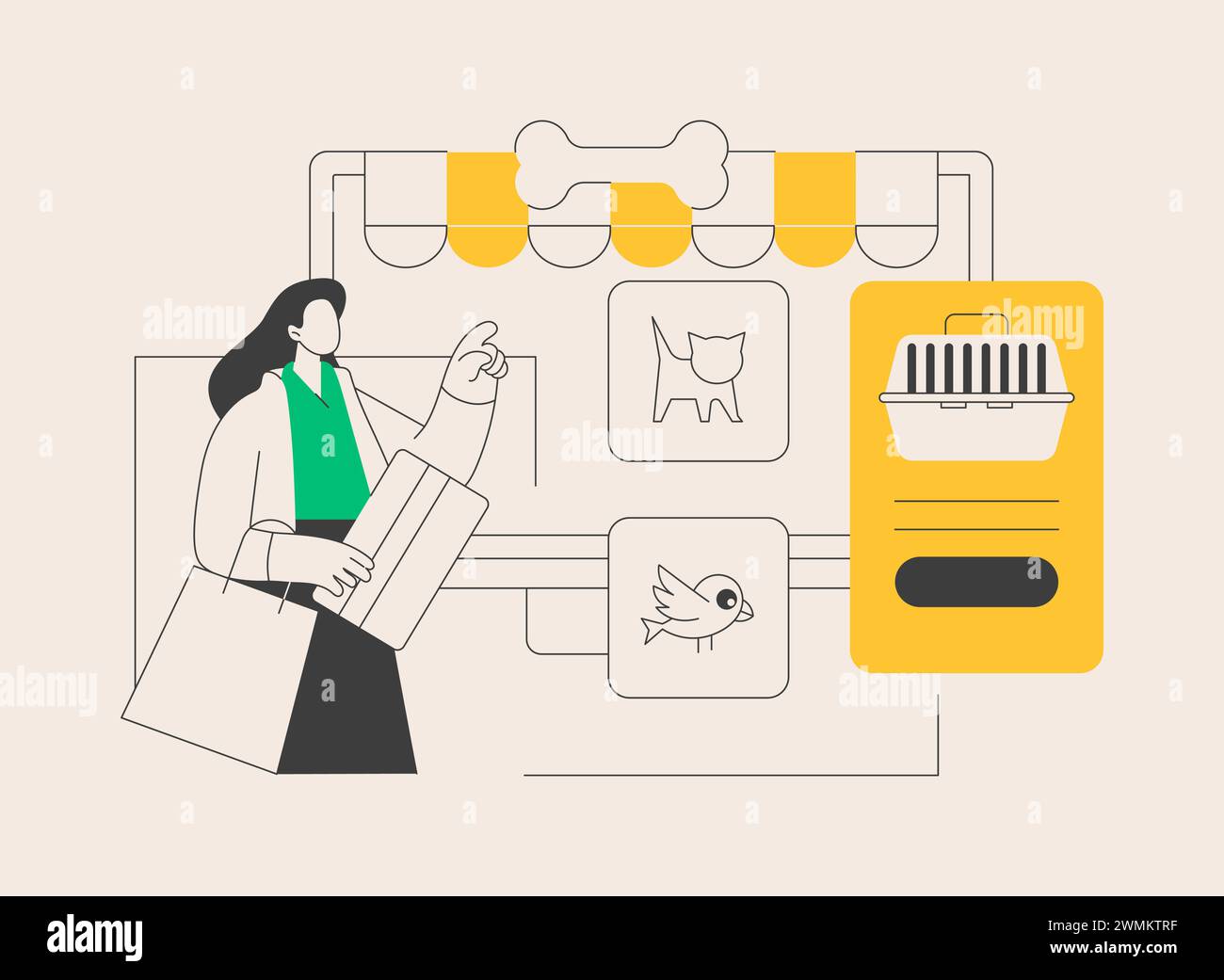 Animals shop abstract concept vector illustration Stock Vector Image ...