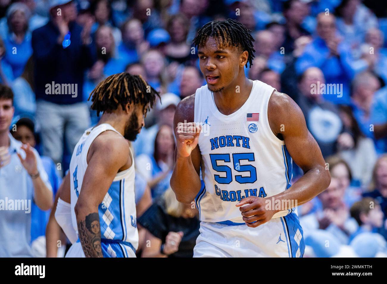 Chapel Hill, NC, USA. 26th Feb, 2024. North Carolina Tar Heels forward ...