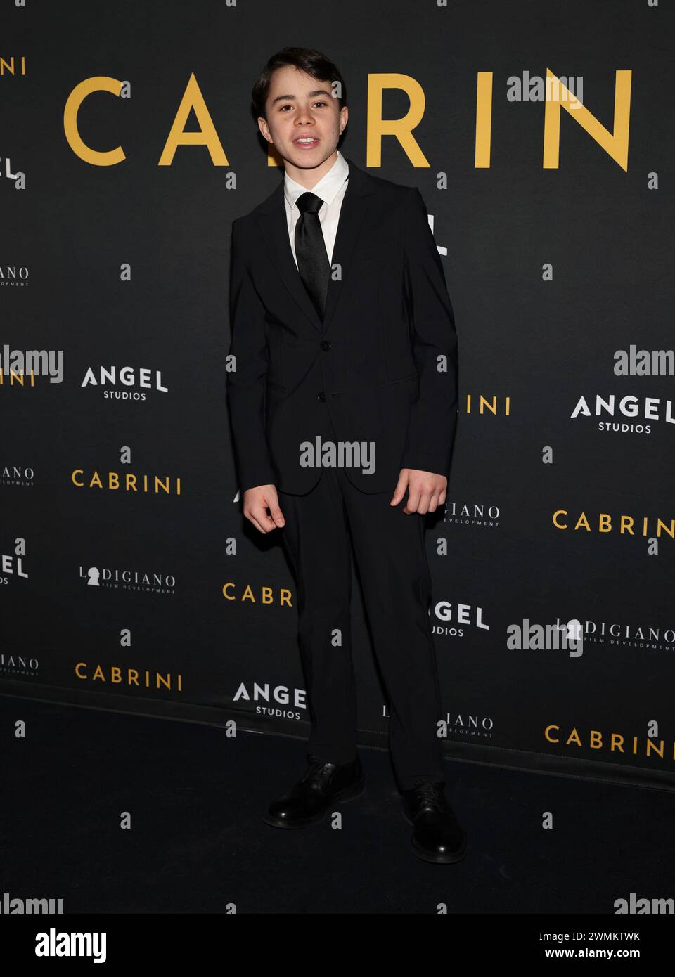 Federico Lelapi attends the premiere of "Cabrini" at the Regal Times ...
