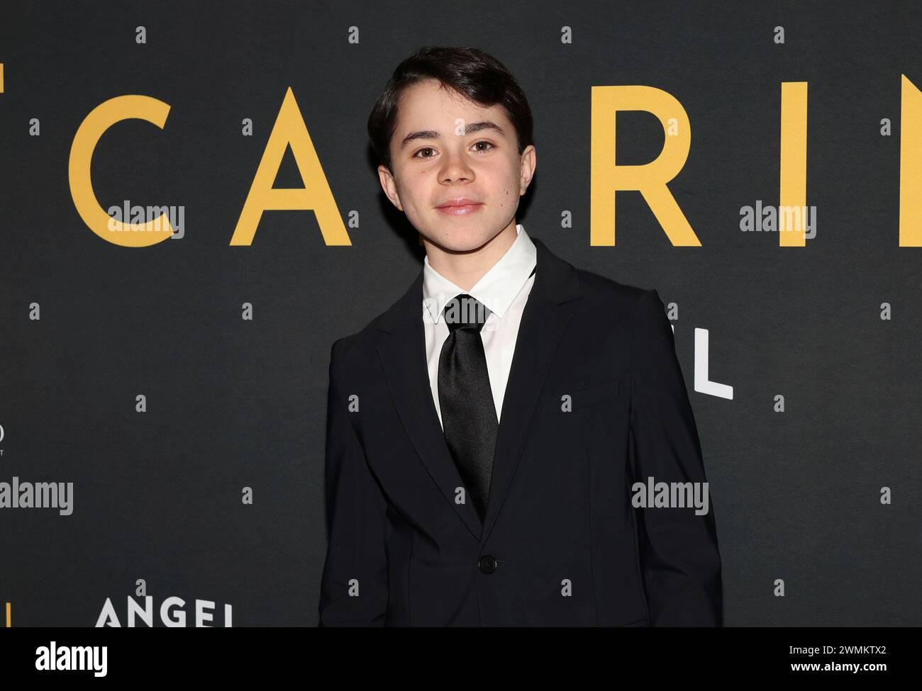 Federico Lelapi attends the premiere of "Cabrini" at the Regal Times ...