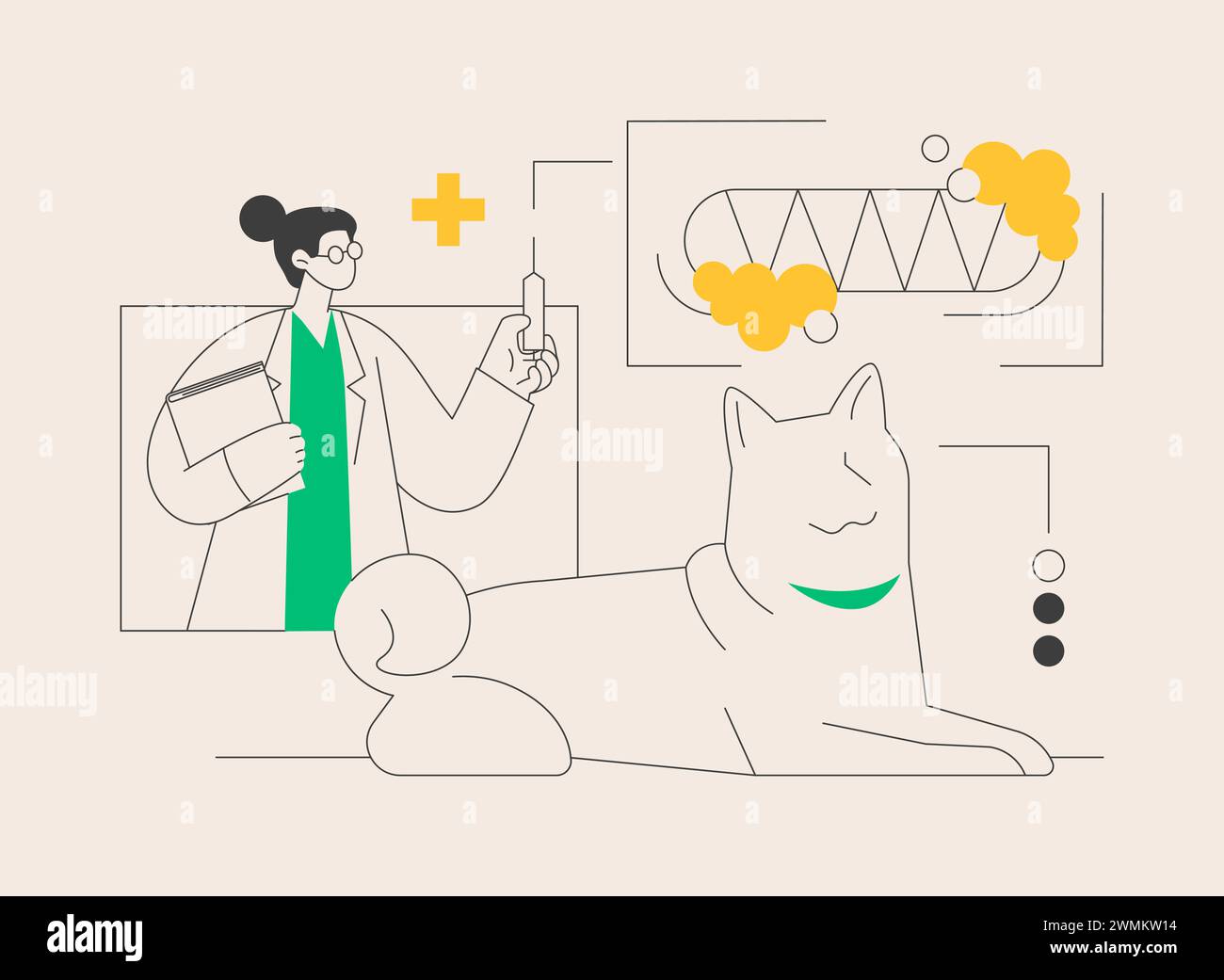 Rabies and your pet abstract concept vector illustration Stock Vector ...