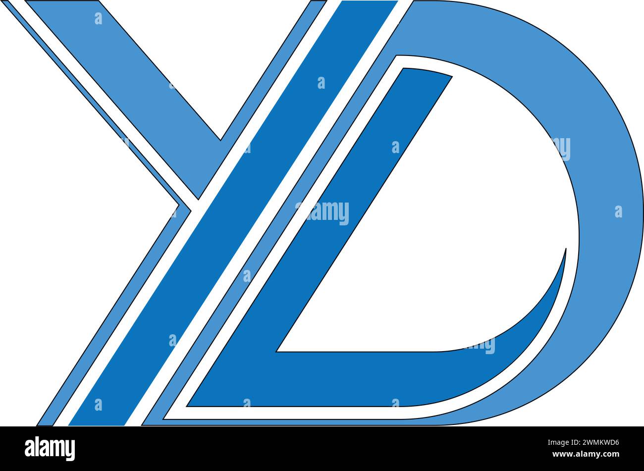 Yd letter logo design Cut Out Stock Images & Pictures - Alamy