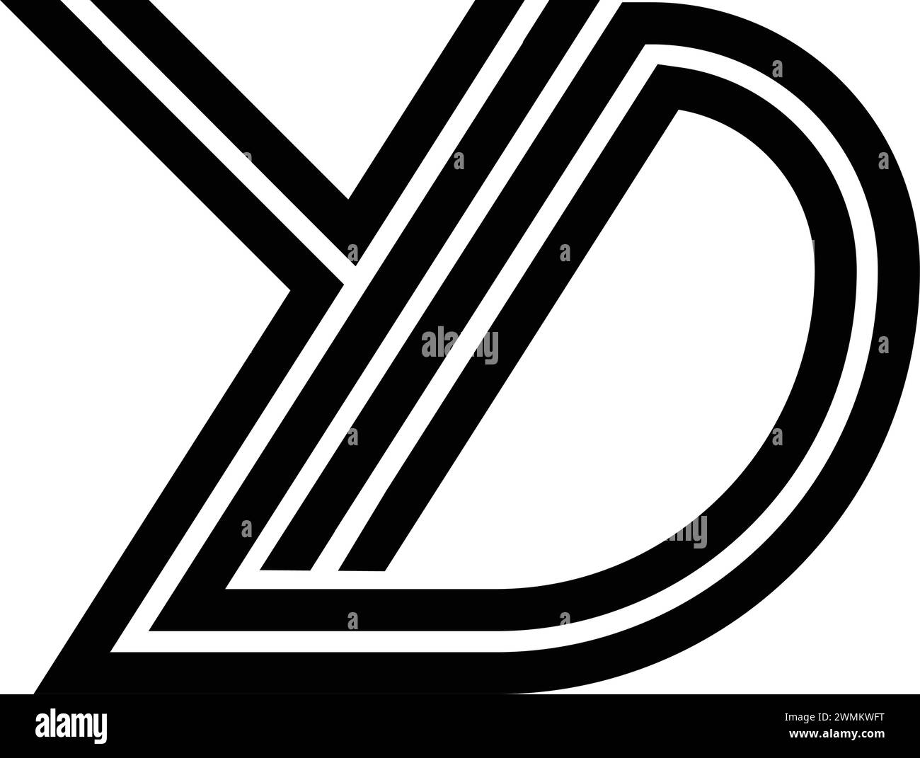 Yd letter logo design Black and White Stock Photos & Images - Alamy