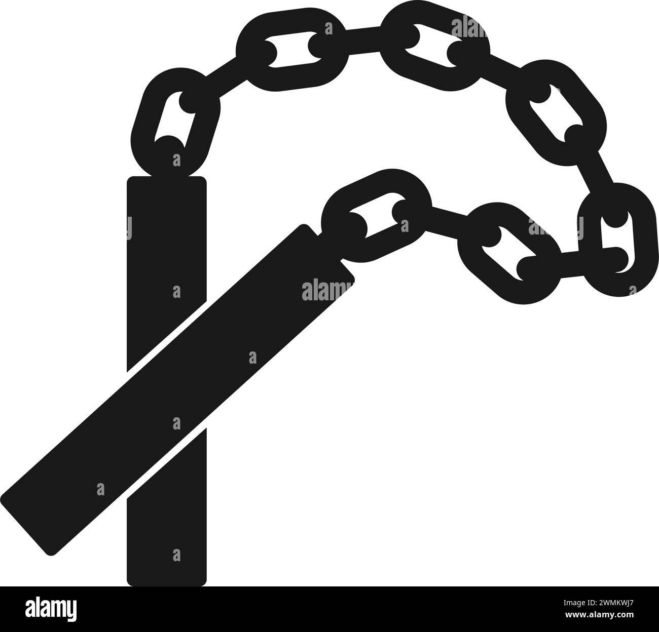 Nunchaku icon vector illustration symbol design Stock Vector Image ...