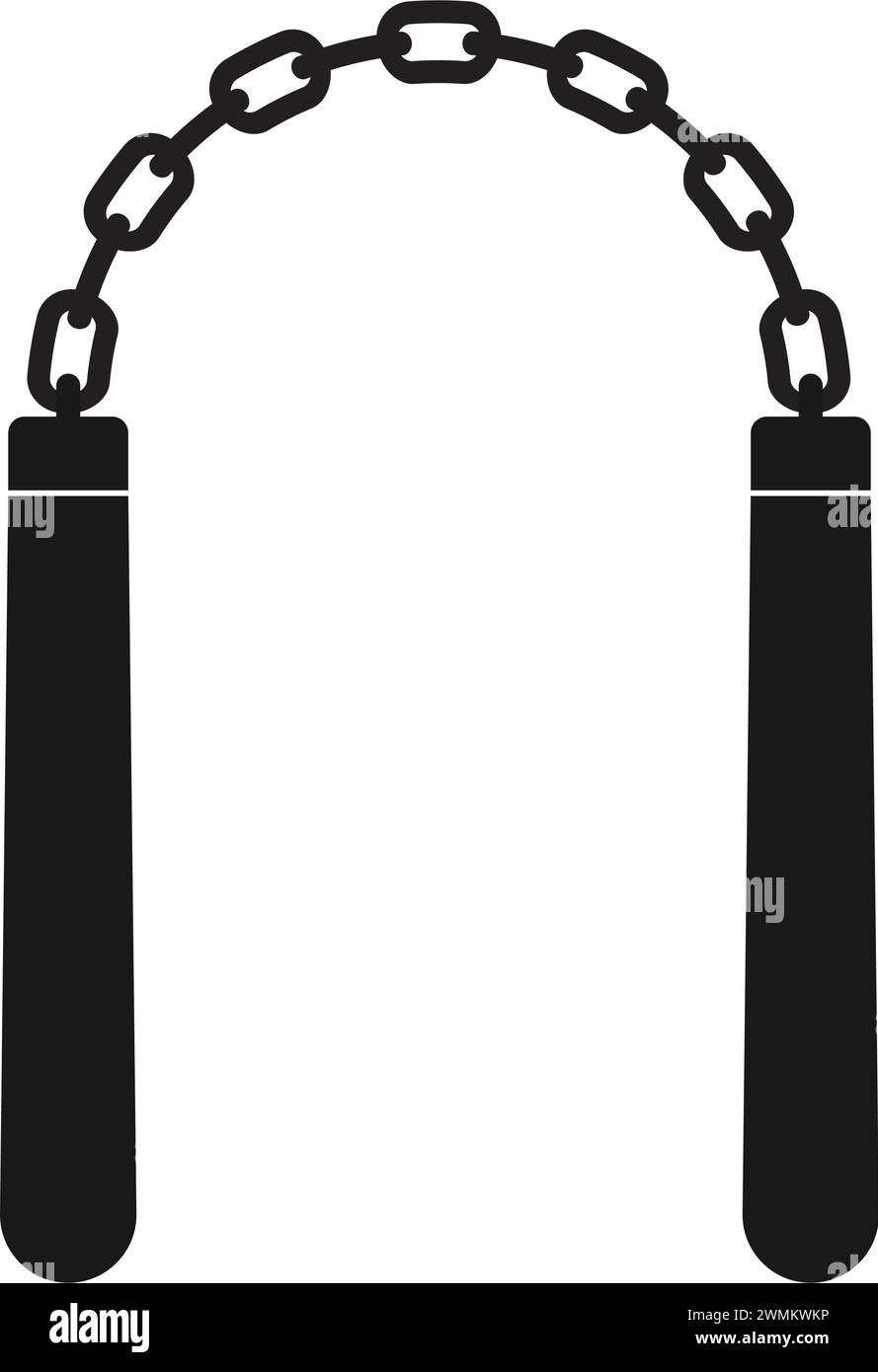 Nunchaku icon vector illustration symbol design Stock Vector Image ...