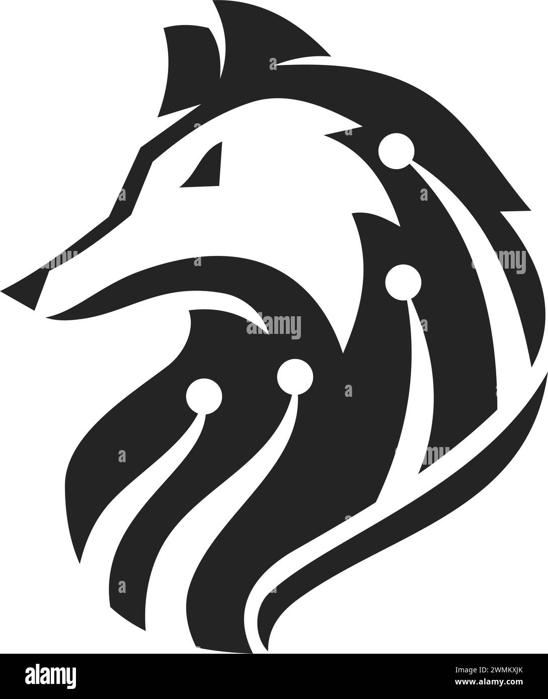 Wolf Logo template Isolated. Brand Identity. Icon Abstract Vector ...