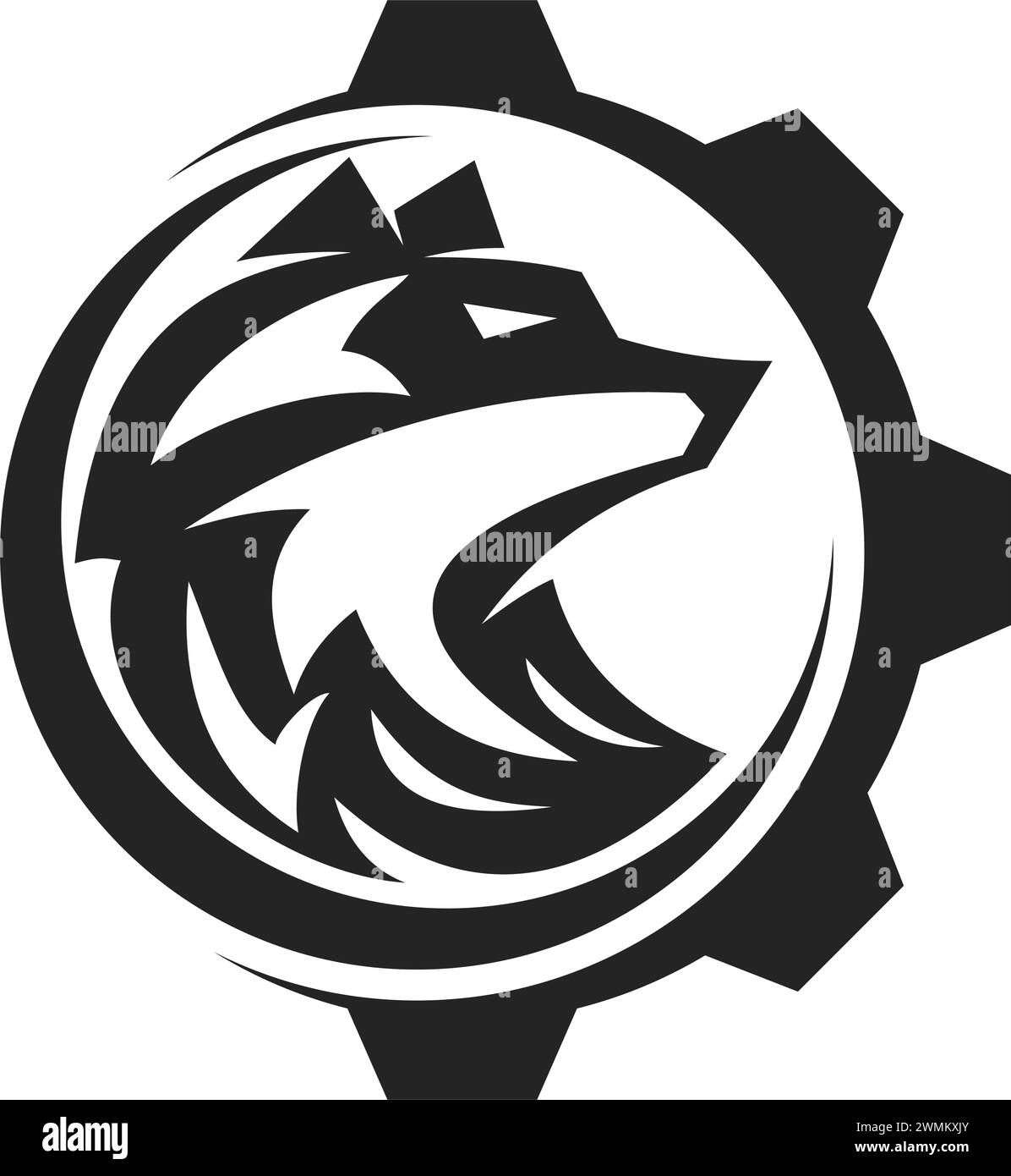 Wolf tech logo hi-res stock photography and images - Alamy