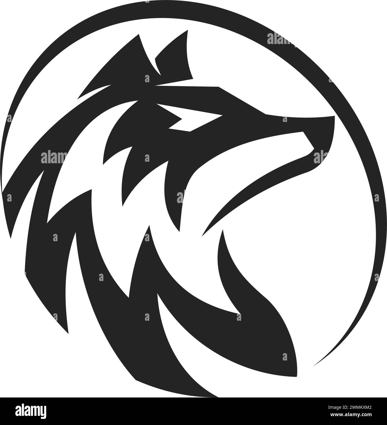 Wolf Logo template Isolated. Brand Identity. Icon Abstract Vector ...