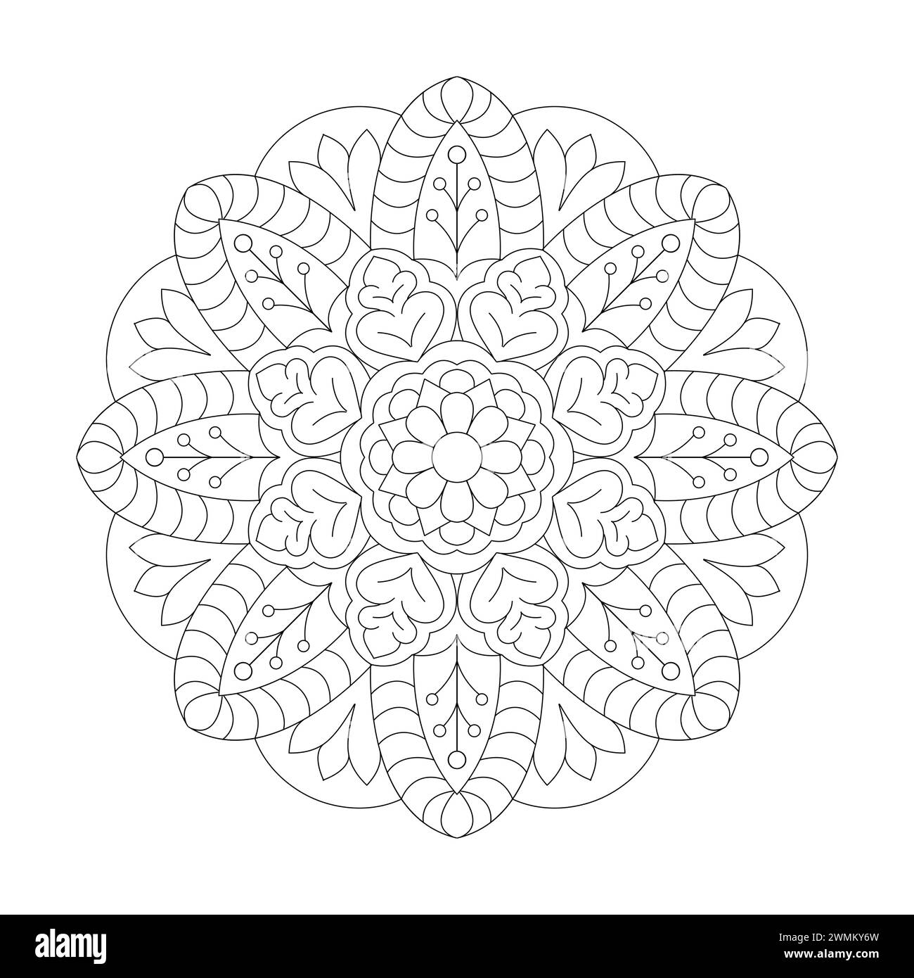 Mandala relaxation patterns unique design with nature style for ...