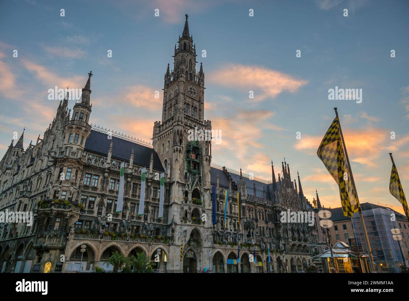 Munich (Munchen) Germany, sunrise city skyline at Marienplatz new Town ...