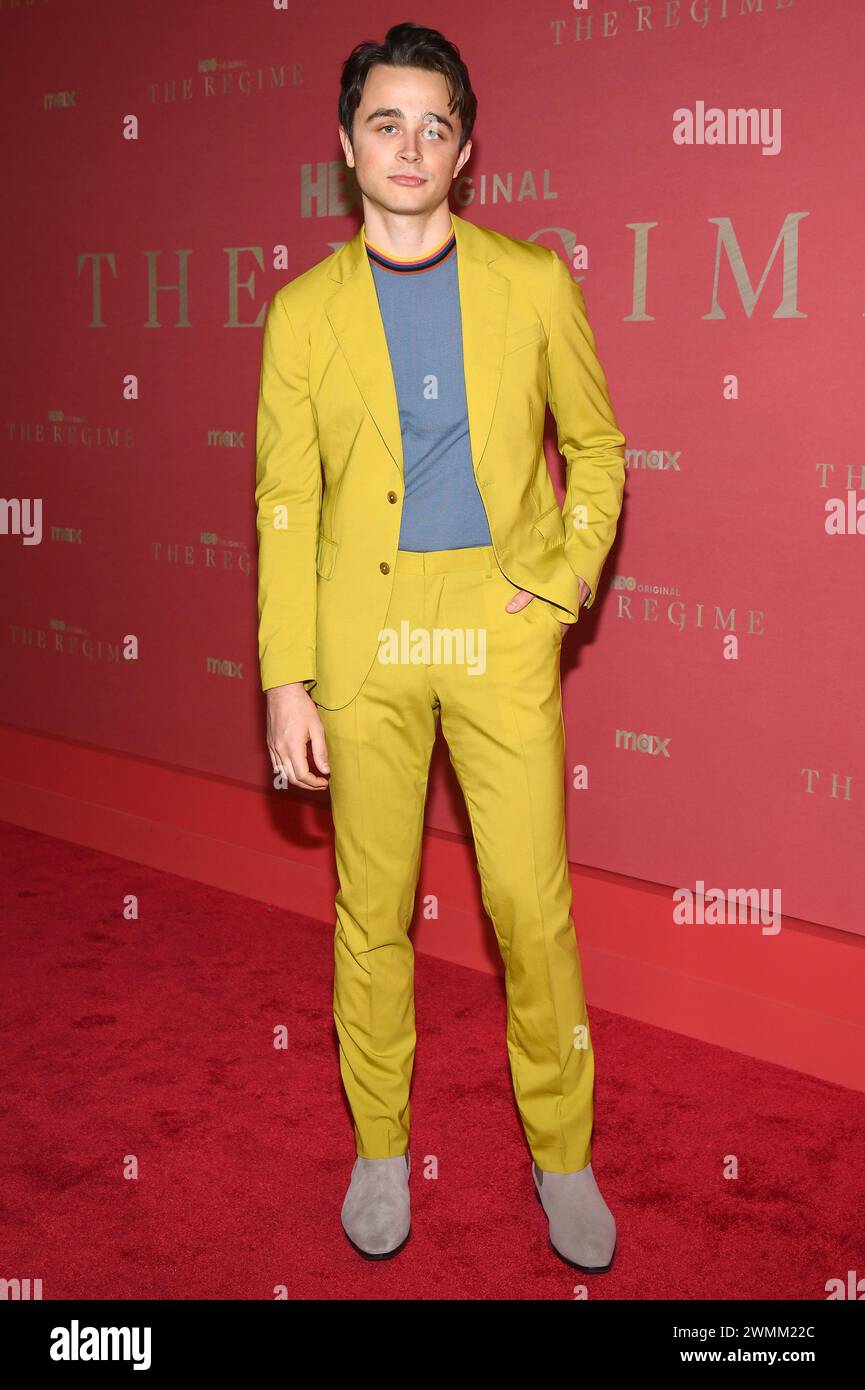 New York, USA. 26th Feb, 2024. Ben Ahlers attends the premiere of HBO's ...