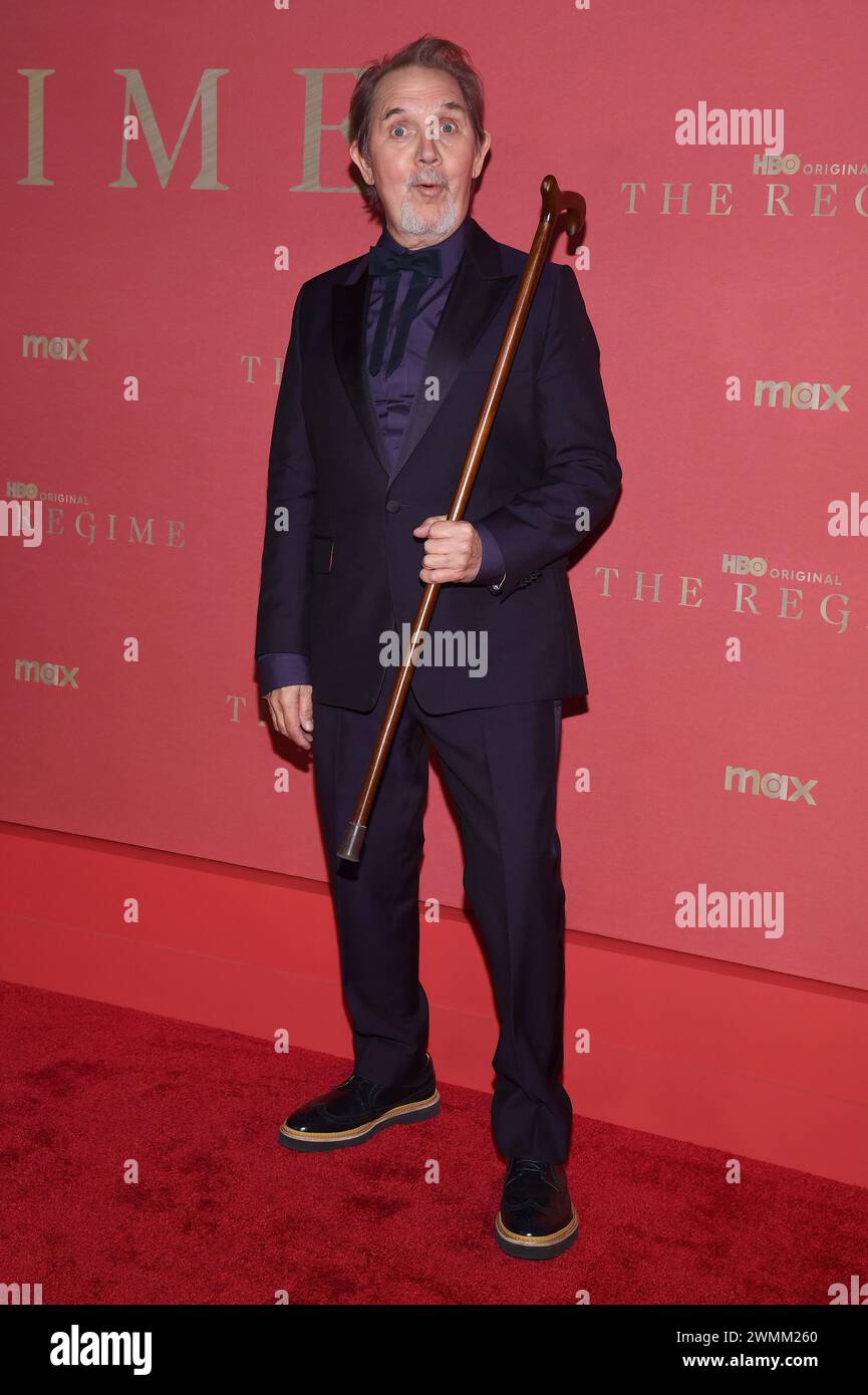 New York, USA. 26th Feb, 2024. David Bamber attends the premiere of HBO ...