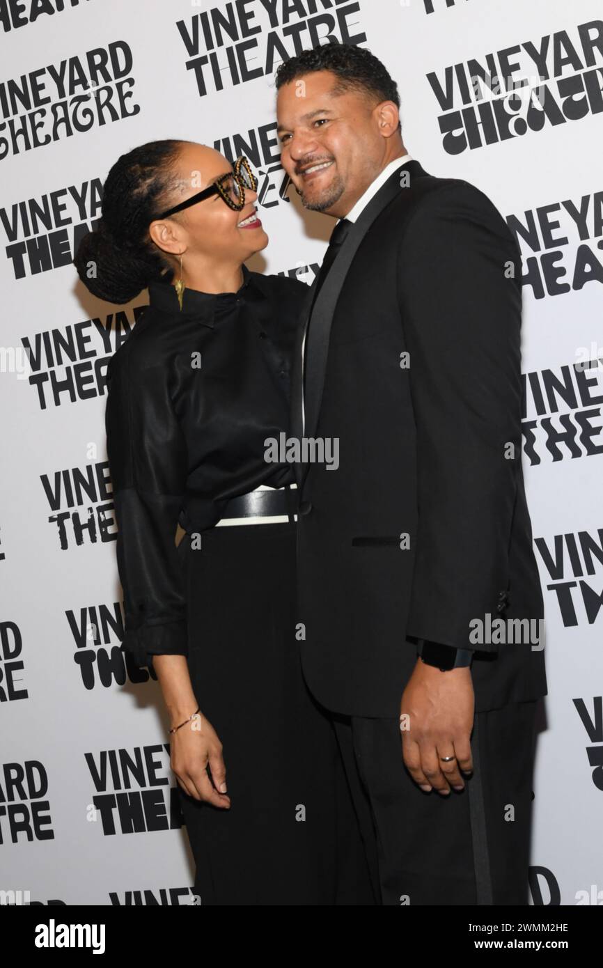 New York, USA. 26th Feb, 2024. Crystal Dickinson and Brandon Dirden ...
