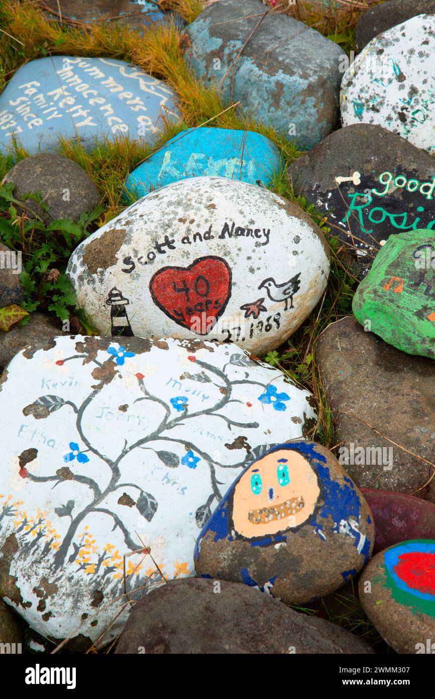 Painted rocks, Painted Rock Beach, Seaside, Oregon Stock Photo - Alamy