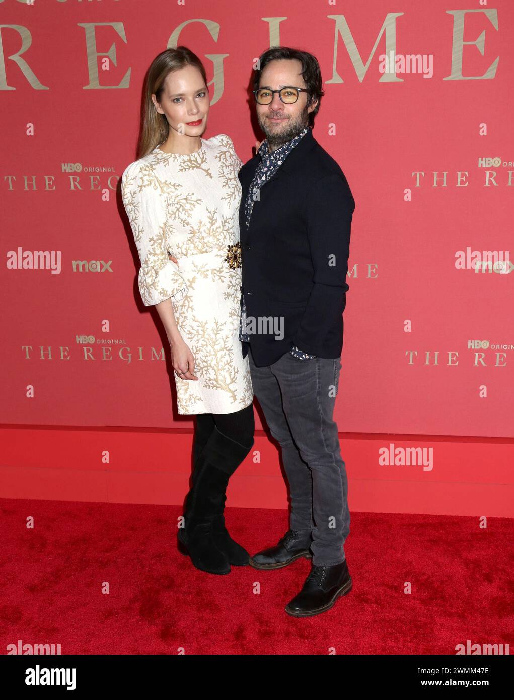 New York City, USA. 26th Feb, 2024. Danny Strong and Caitlin Mehner ...