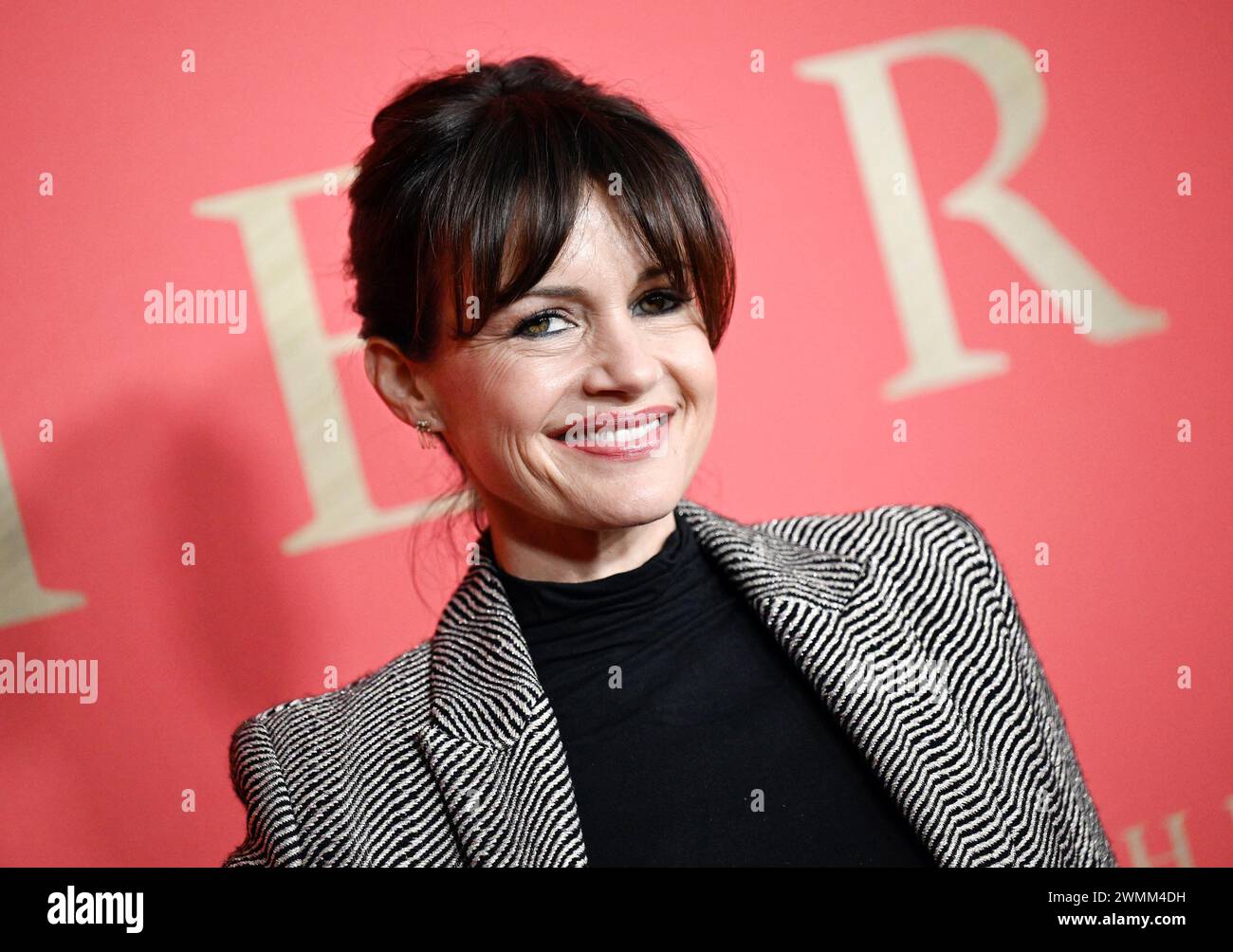 Carla Gugino attends the premiere of HBO's "The Regime" at the American ...