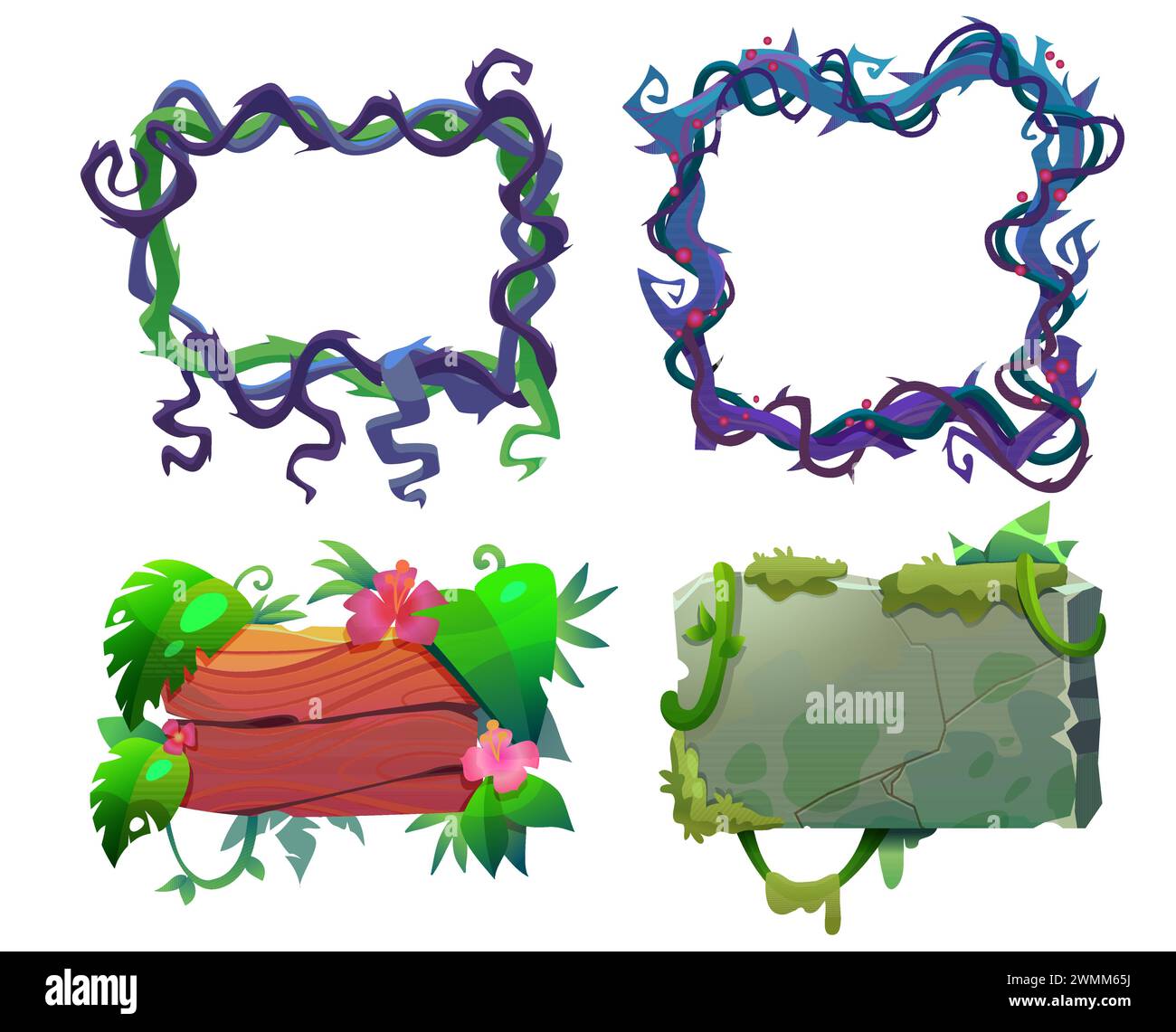 Moss frame Stock Vector Images - Alamy