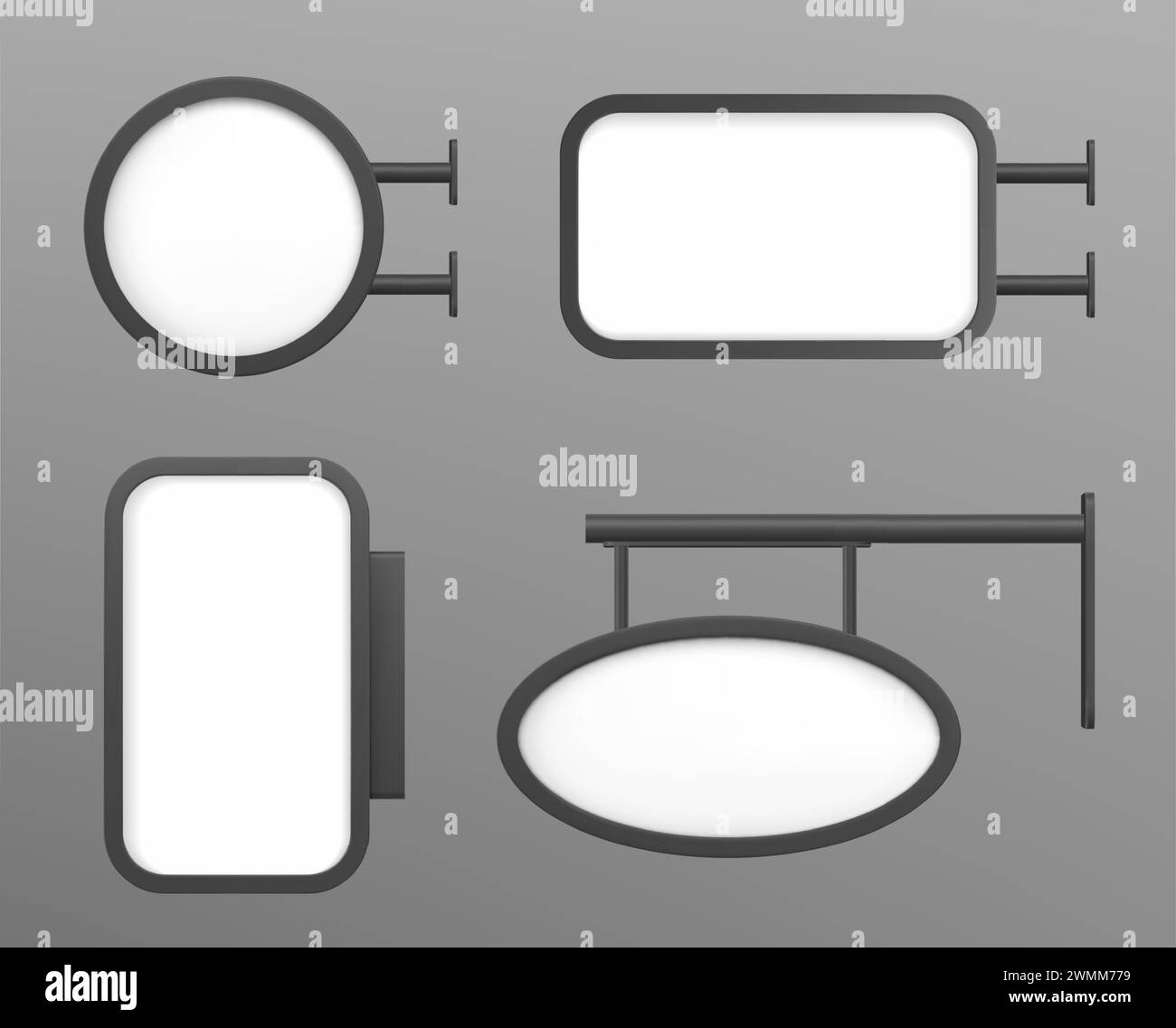 Mock up rectangular shape signboard Stock Vector Images - Alamy