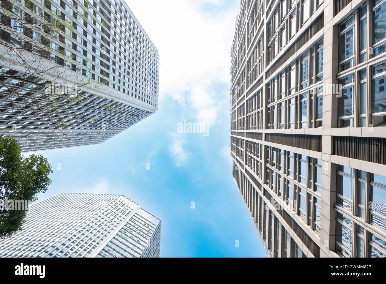 commercial buildings in a cloudy day horizontal composition Stock Photo ...