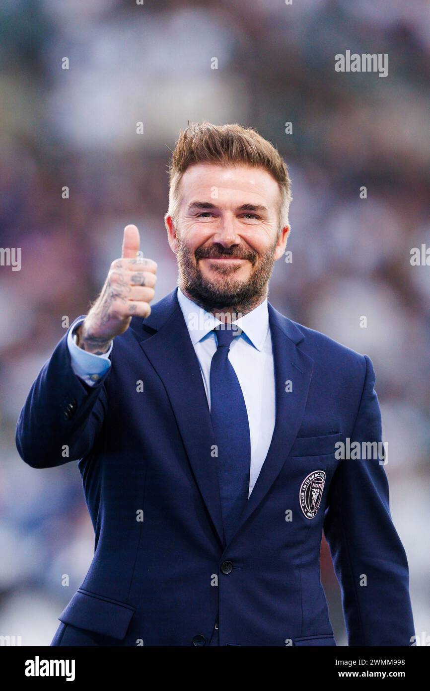 LOS ANGELES, CA - FEBRUARY 25: Owner of Inter Miami CF David Beckham ...