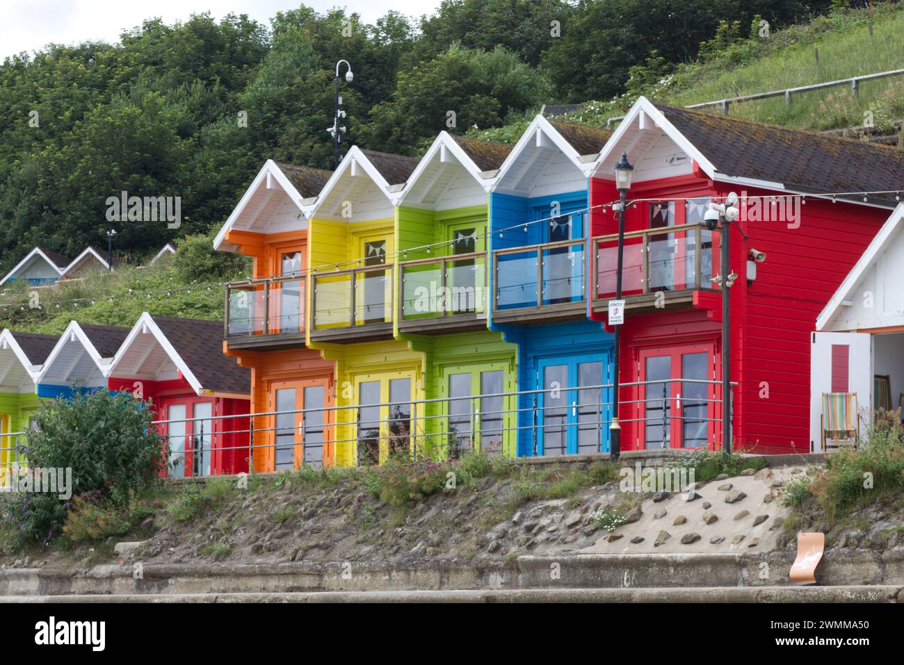 Two Story Beach Chalets Stock Photo - Alamy