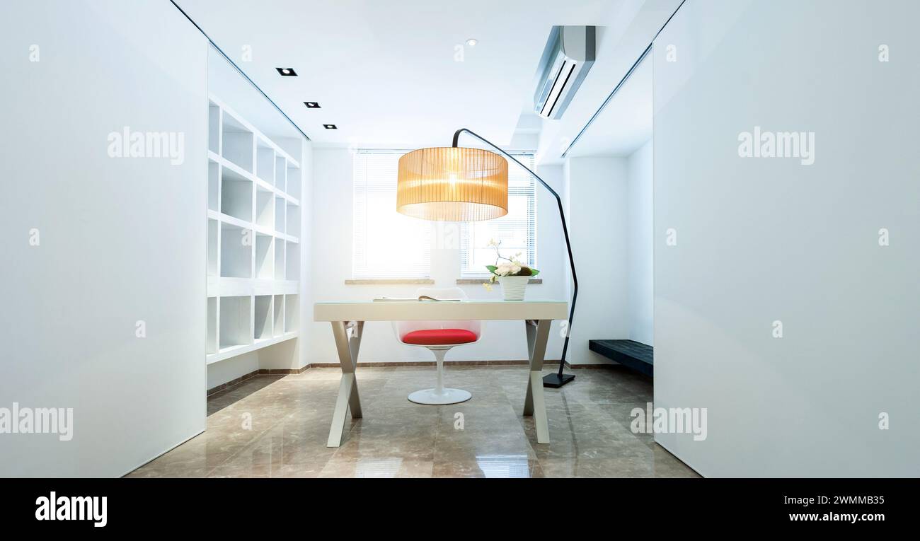 Beautiful office interior inside an upscale home Stock Photo - Alamy
