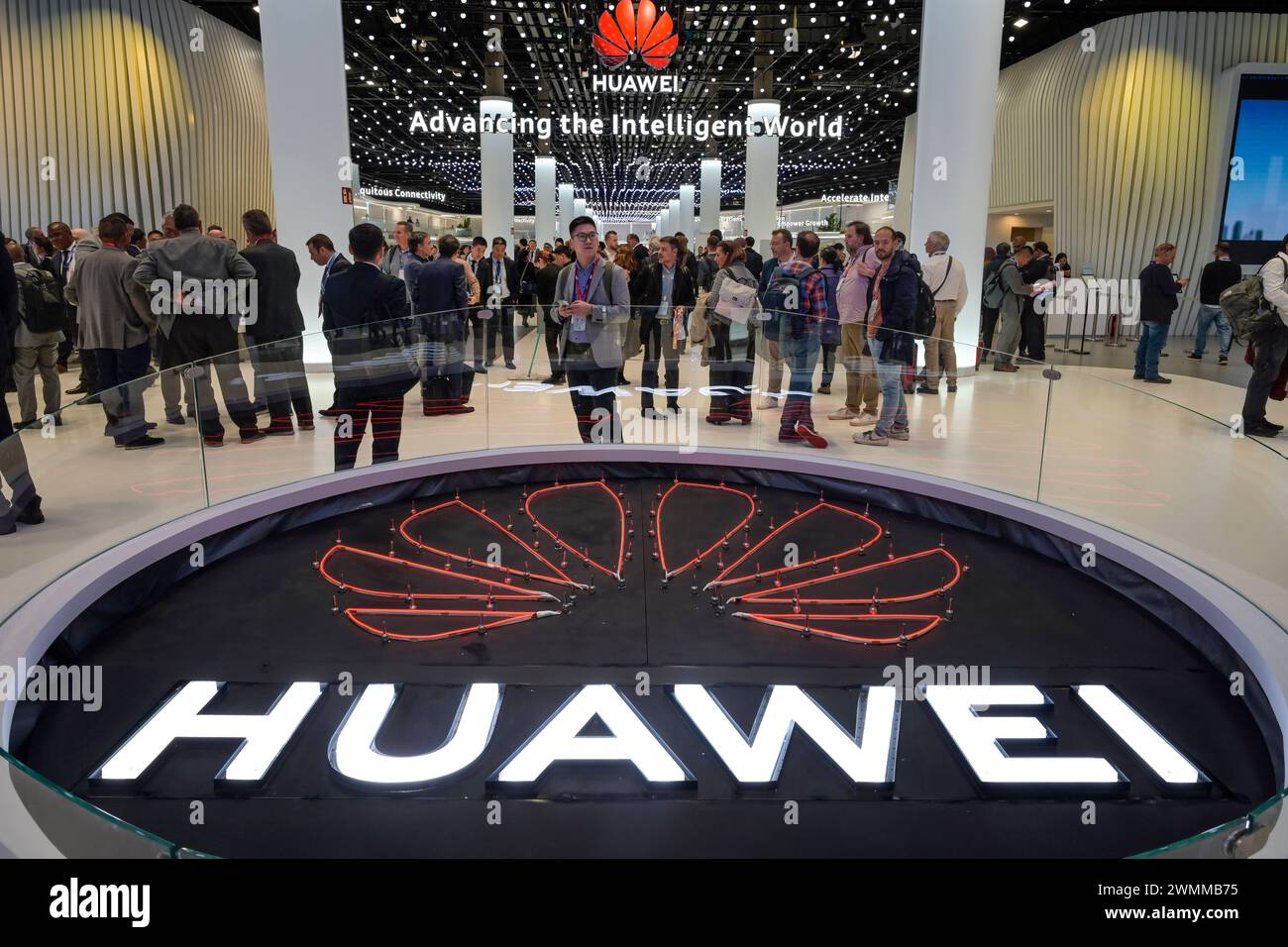 Huawei Messestand, MWC Mobile World Congress 2024, Barcelona, Spanien ...