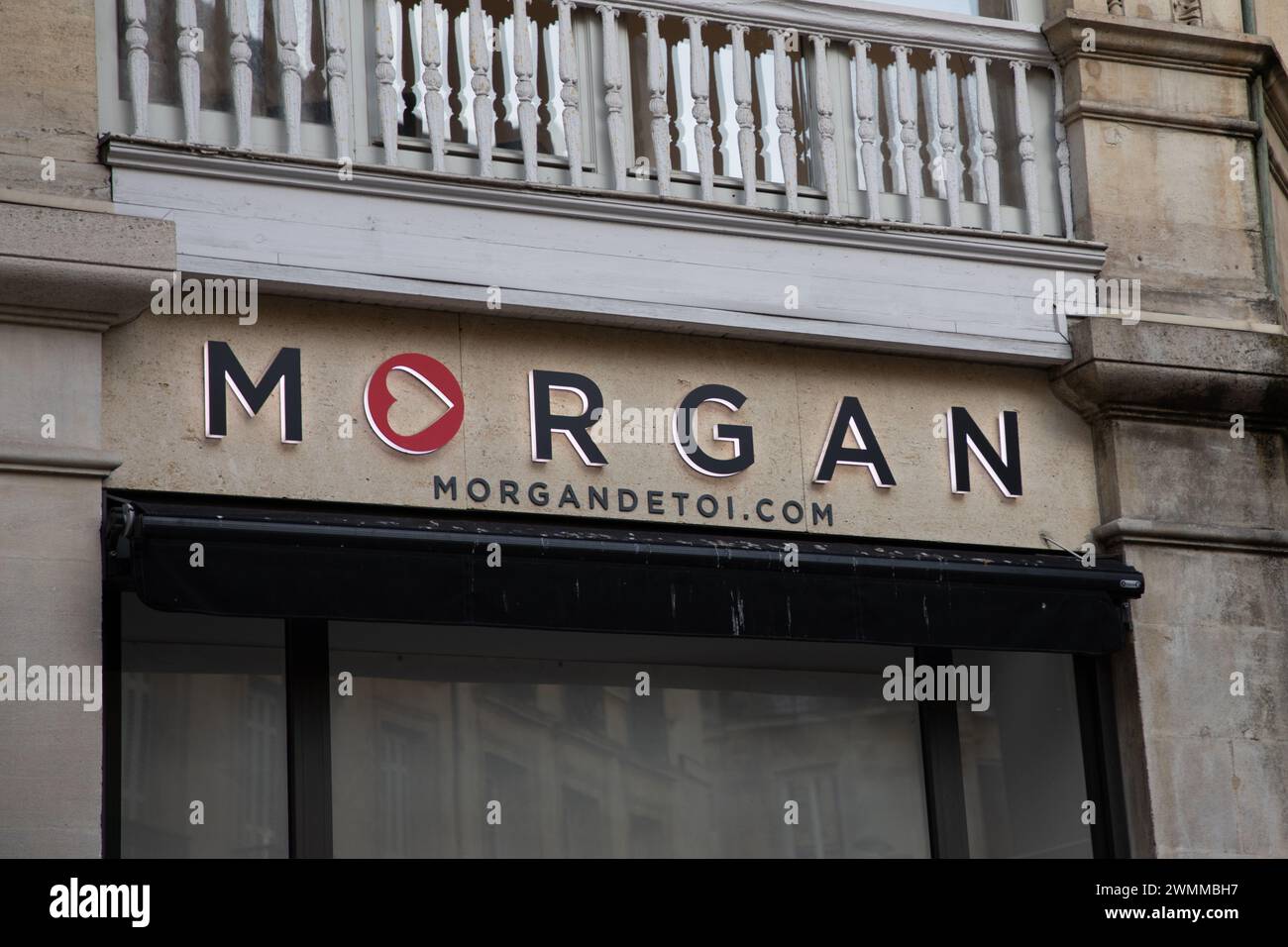 Bordeaux , France - 02 15 2024 : Morgan logo brand shop and text sign ...