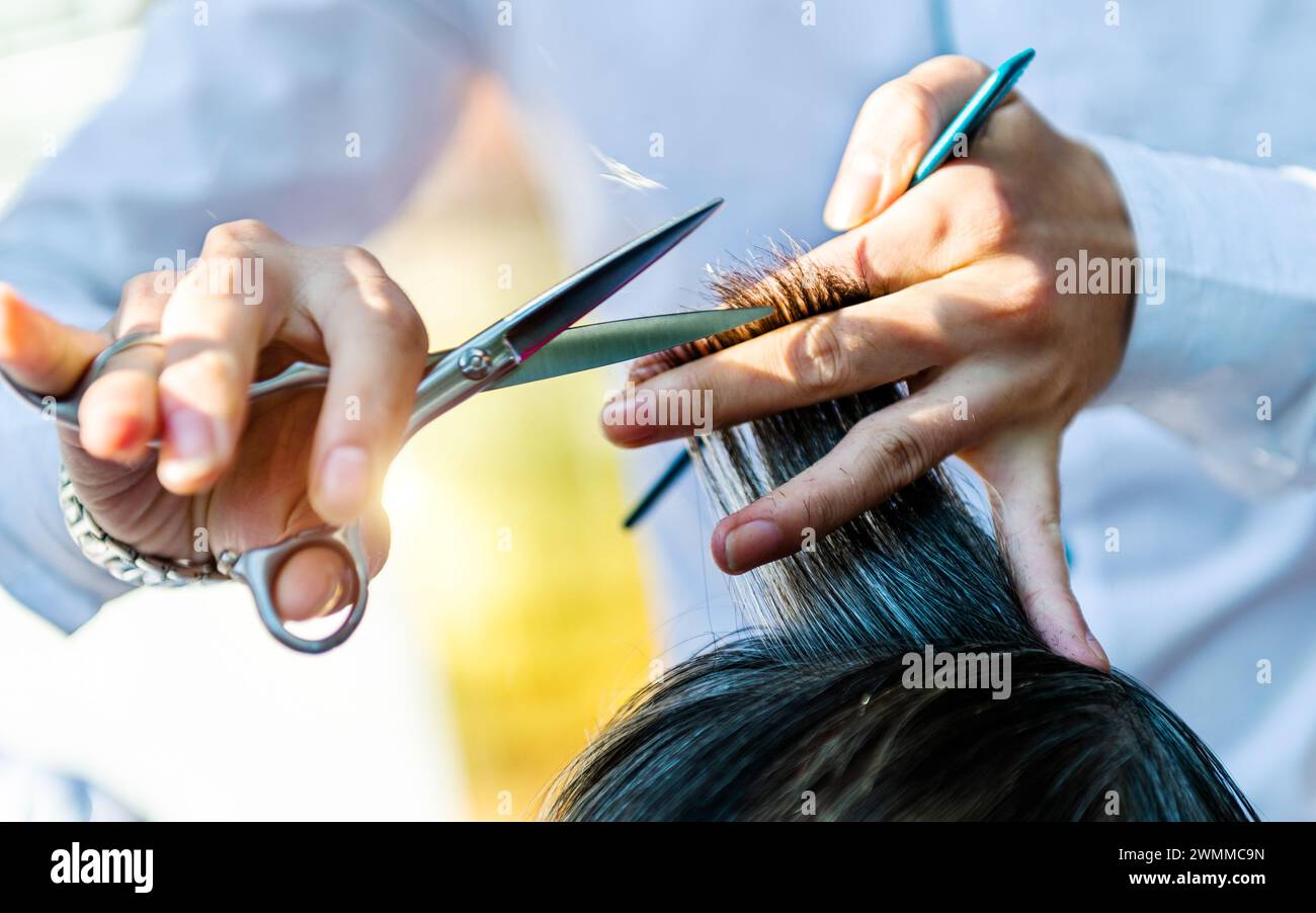Old style hairdressing salon hi-res stock photography and images - Alamy