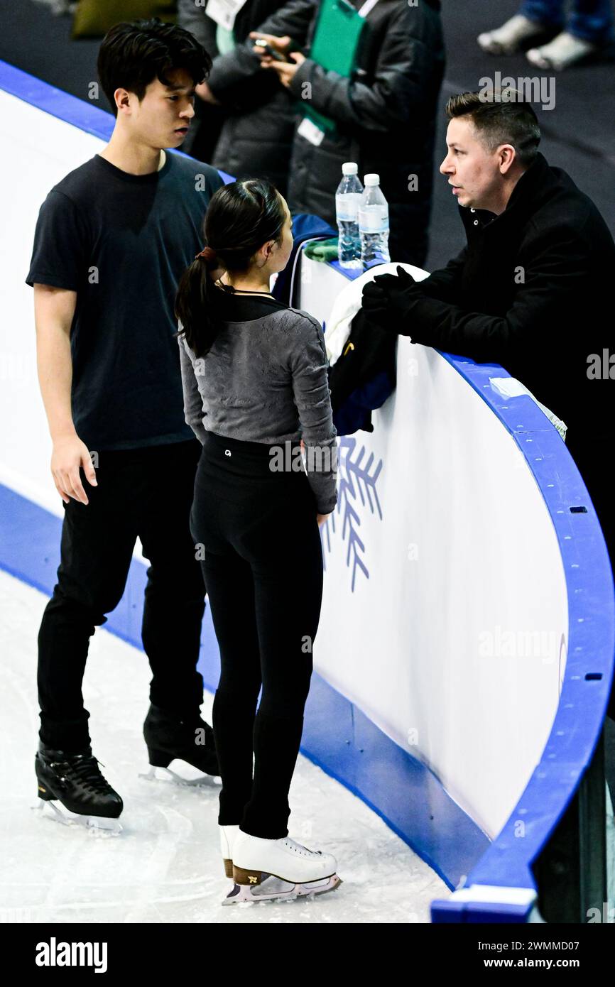 Taipei City, Taiwan. February 27, 2024. Sae SHIMIZU & Lucas Tsuyoshi HONDA (JPN), during Junior ...