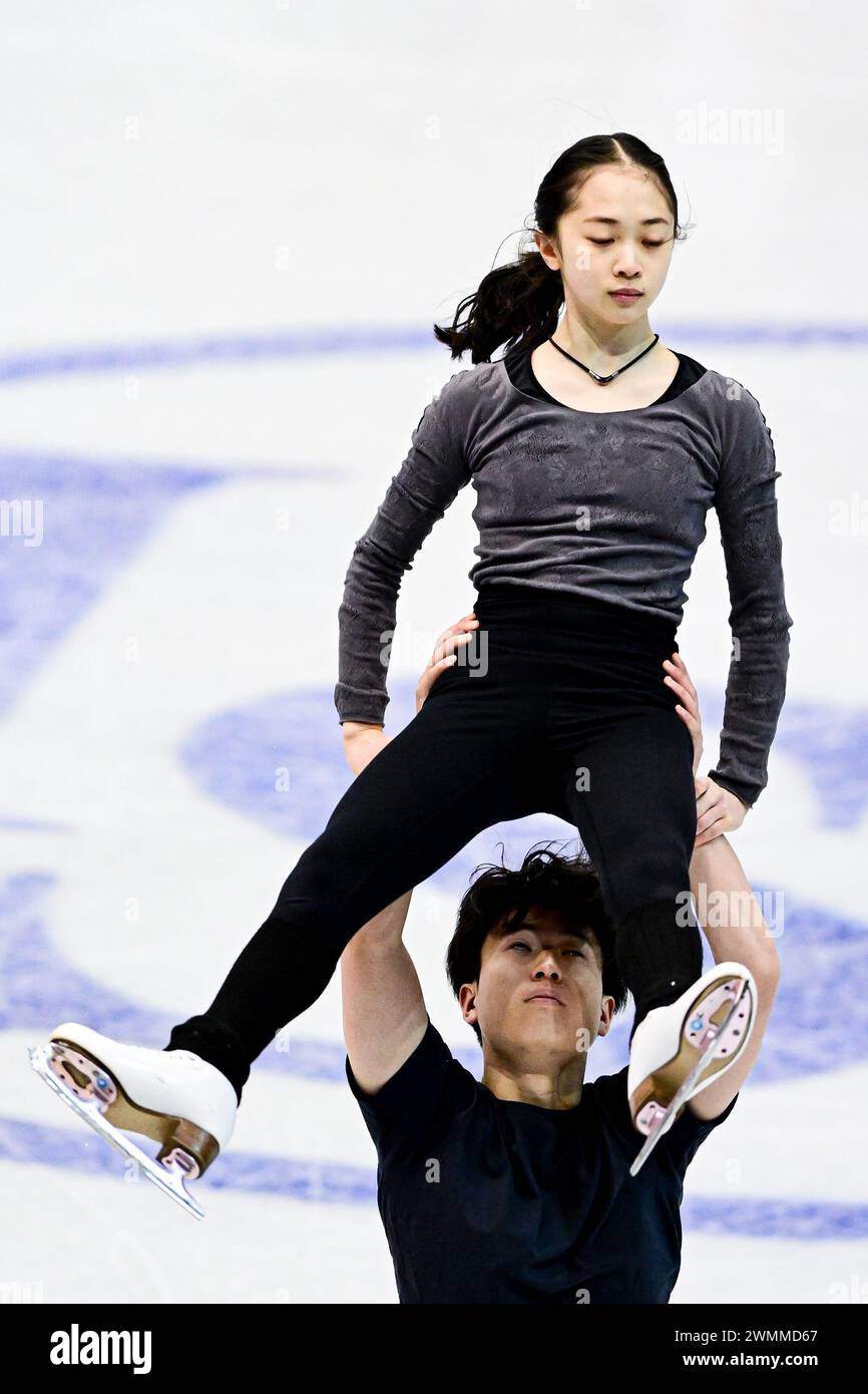 Taipei City, Taiwan. February 27, 2024. Sae SHIMIZU & Lucas Tsuyoshi HONDA (JPN), during Junior ...