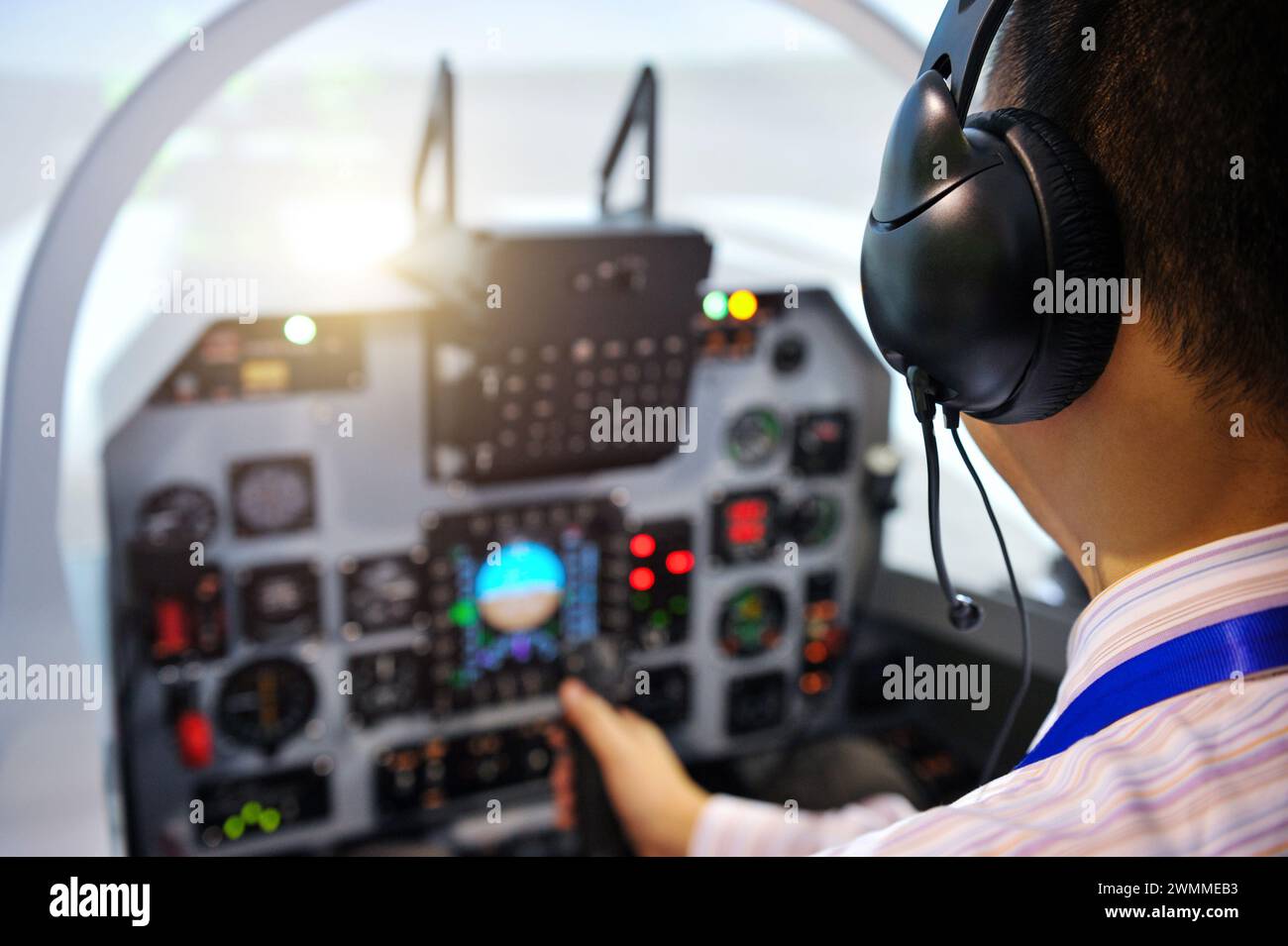 Inside the flight deck during take-off Stock Photo - Alamy