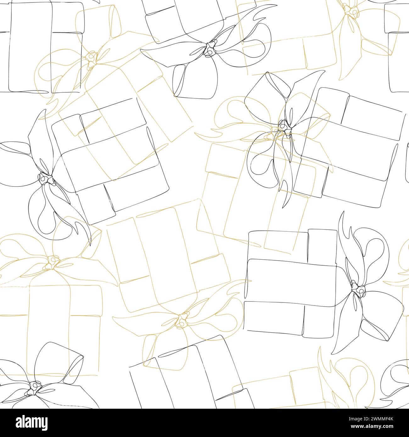 Gift ribbon bow continuous Cut Out Stock Images & Pictures - Alamy