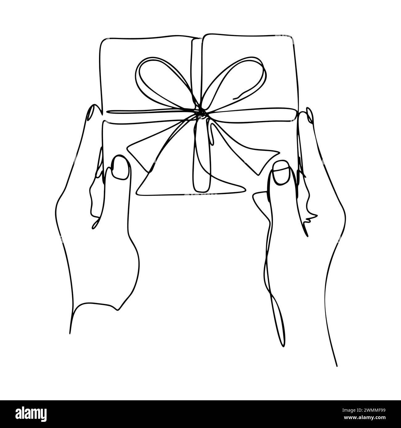 Continuous line drawing hands hi-res stock photography and images - Alamy