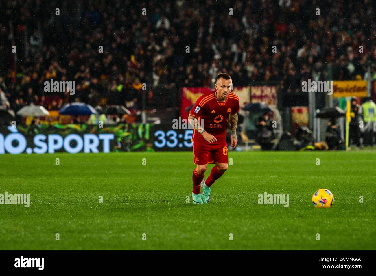 Rome, Italy. 26th Feb, 2024. Angelino of AS Roma during AS Roma vs ...