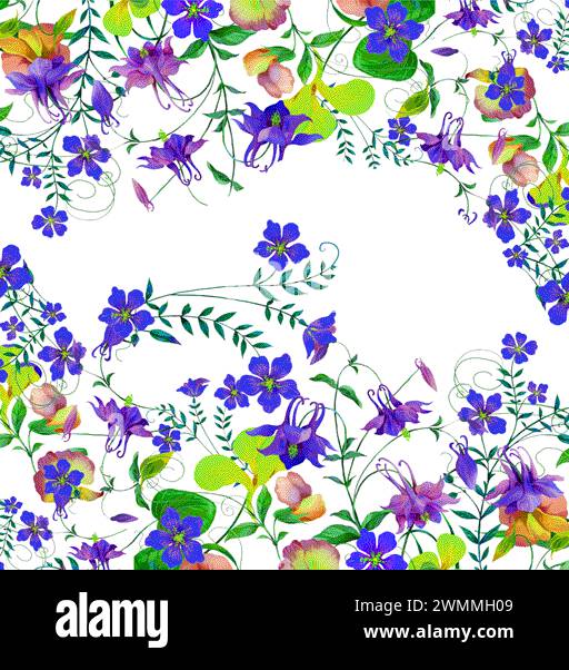colorful beautiful motif design in textile digital Stock Vector Image ...