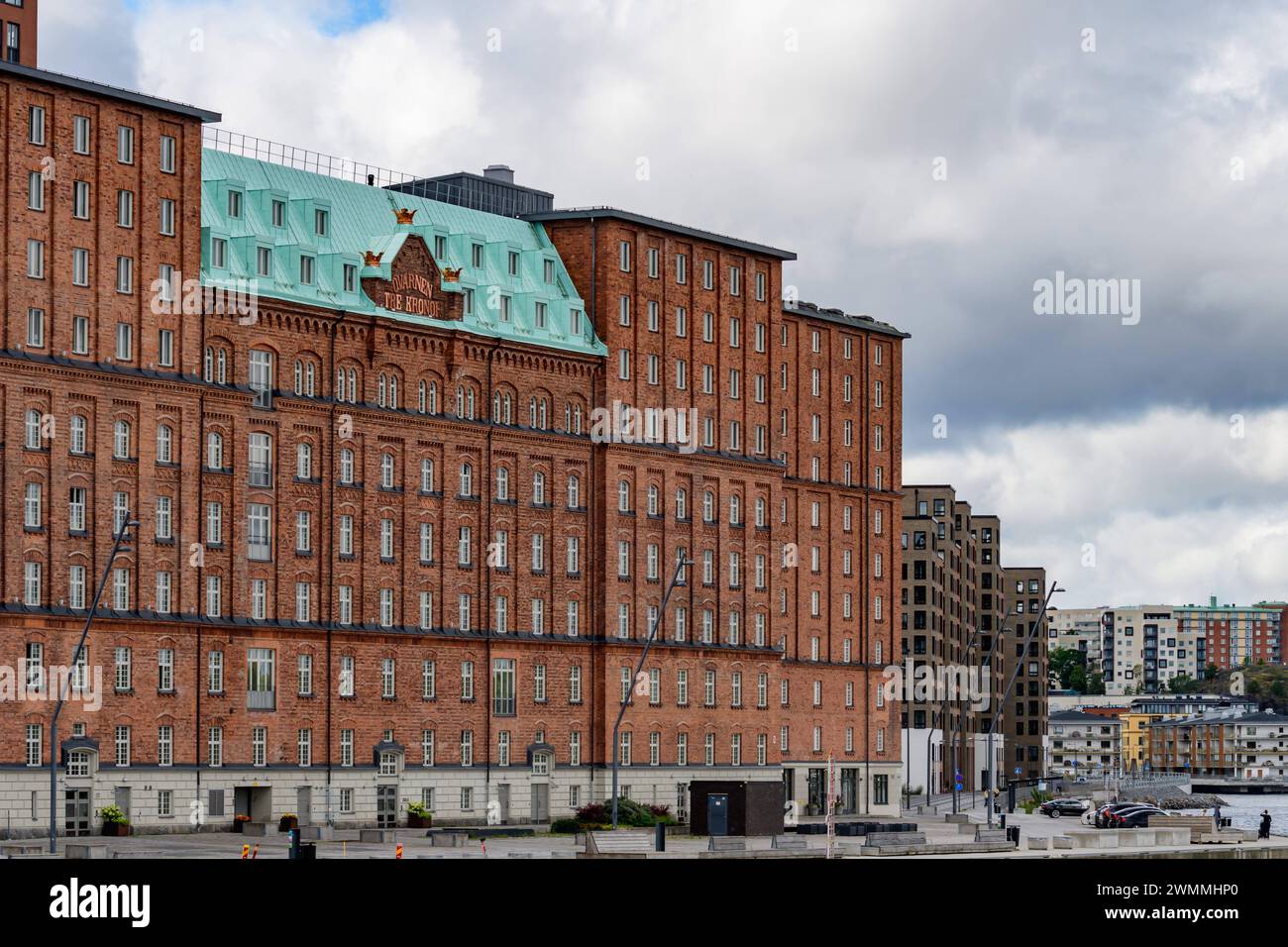 stockholm, sweden, 02 aug 2023, buildingsqvarnen tre kronor seen from ...