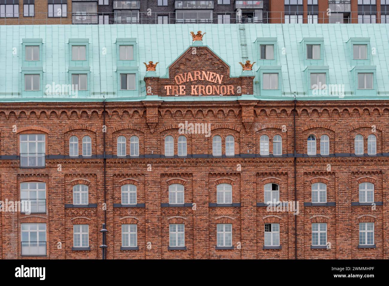 stockholm, sweden, 02 aug 2023, buildingsqvarnen tre kronor seen from ...