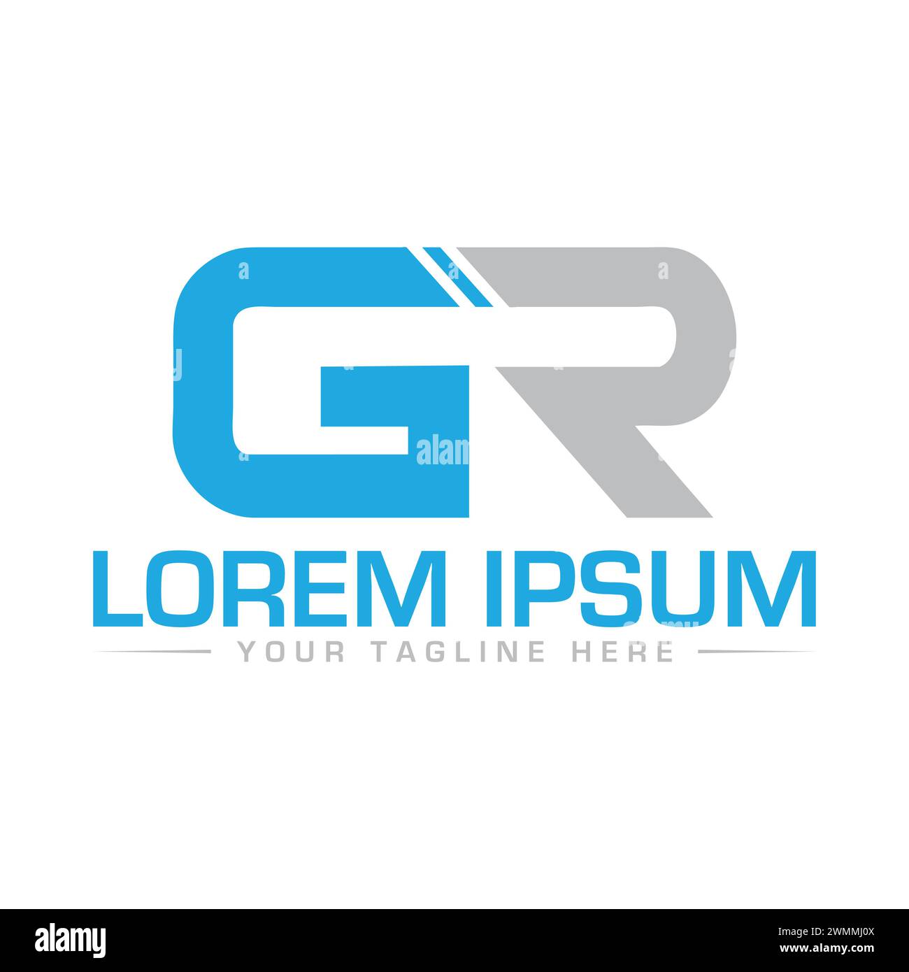 GR Letter Logo Design, Unique and Professional GR RG Logo Design Stock ...