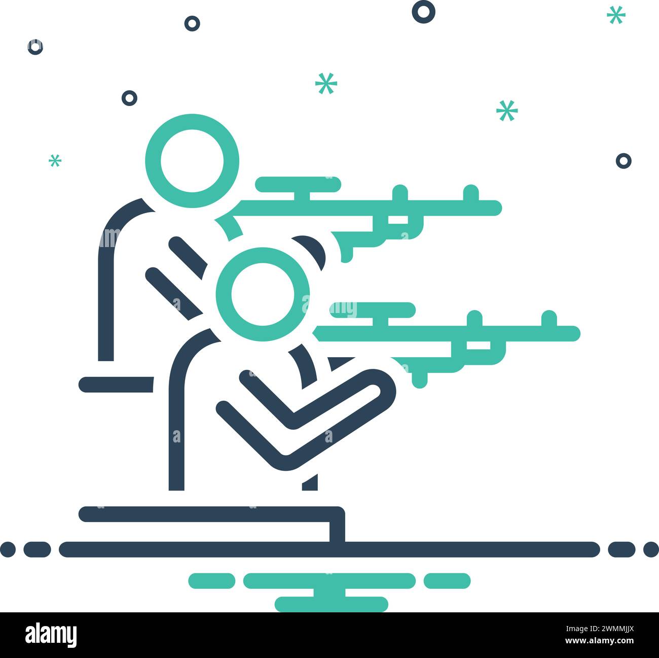 Man firing rifle Stock Vector Images - Alamy