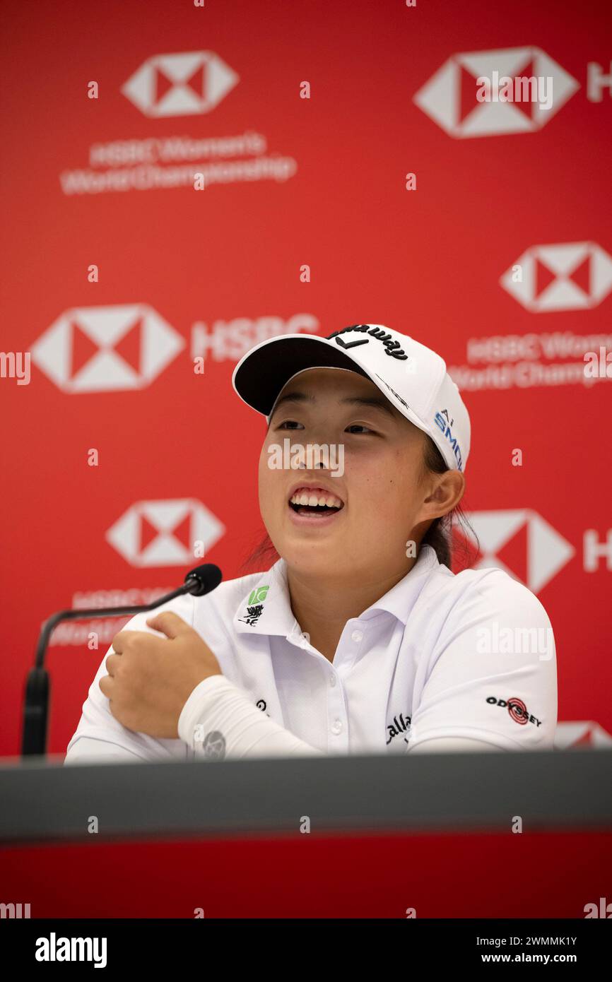 Singapore. 27th Feb, 2024. Yin Ruoning of China attends the HSBC Women ...